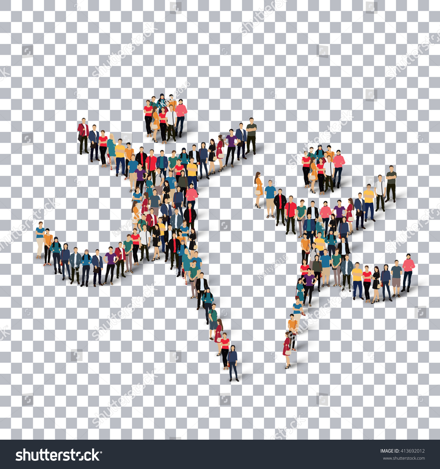 Man Symbol People 3d Transparency Stock Vector (Royalty Free) 413692012 ...