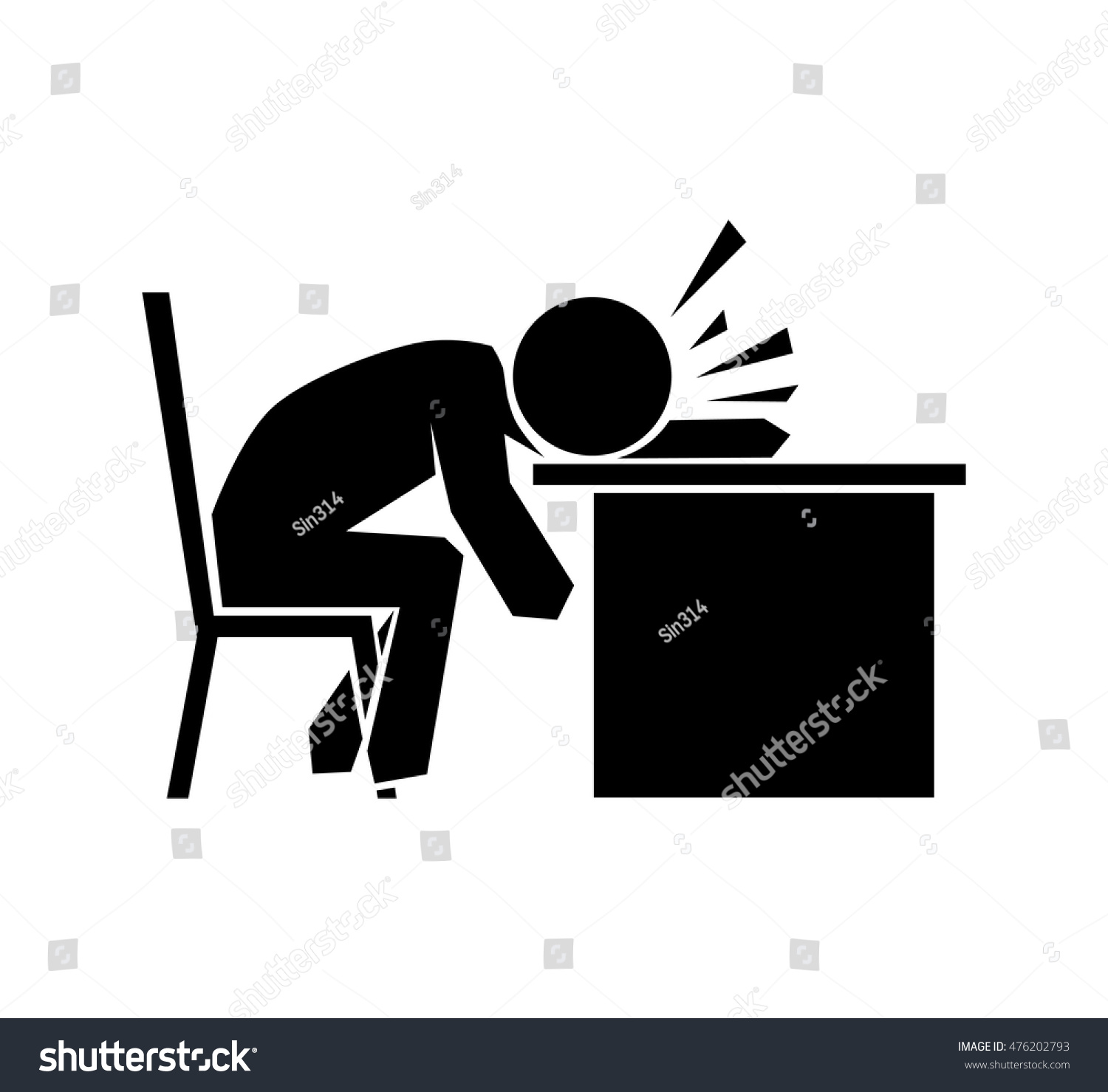 Man Tired Work Stock Vector (Royalty Free) 476202793 | Shutterstock