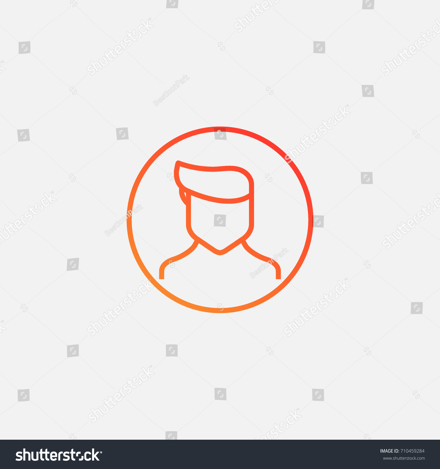 Man User Icongradient Illustration Isolated Vector Stock Vector ...