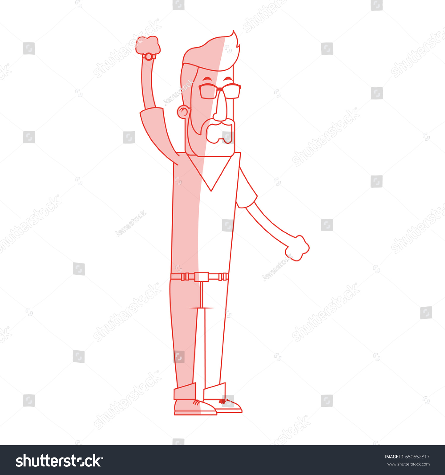 Man Vector Illustration Stock Vector (Royalty Free) 650652817 ...