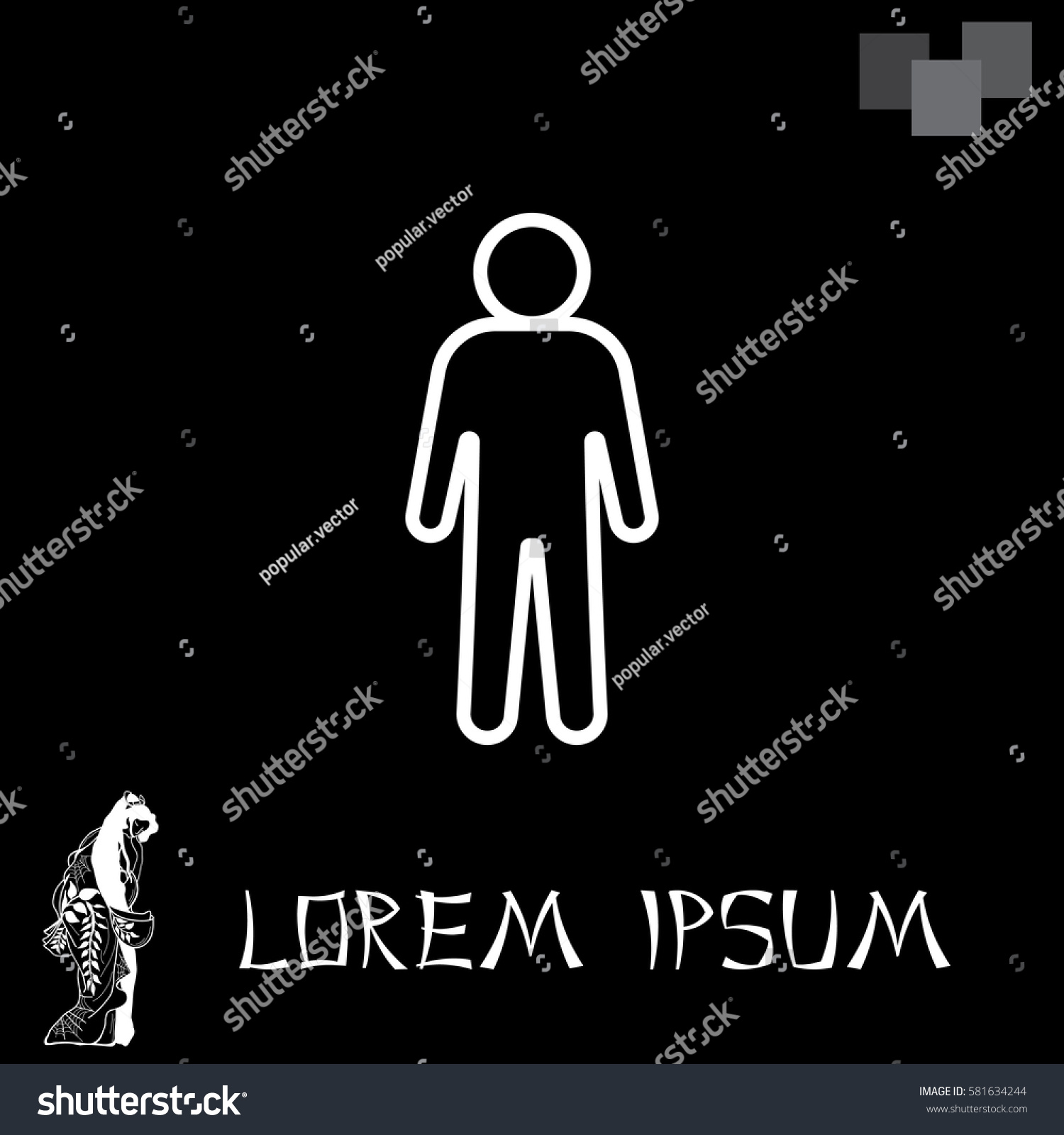 Man Vector Line Icon Stock Vector 581634244 - Shutterstock
