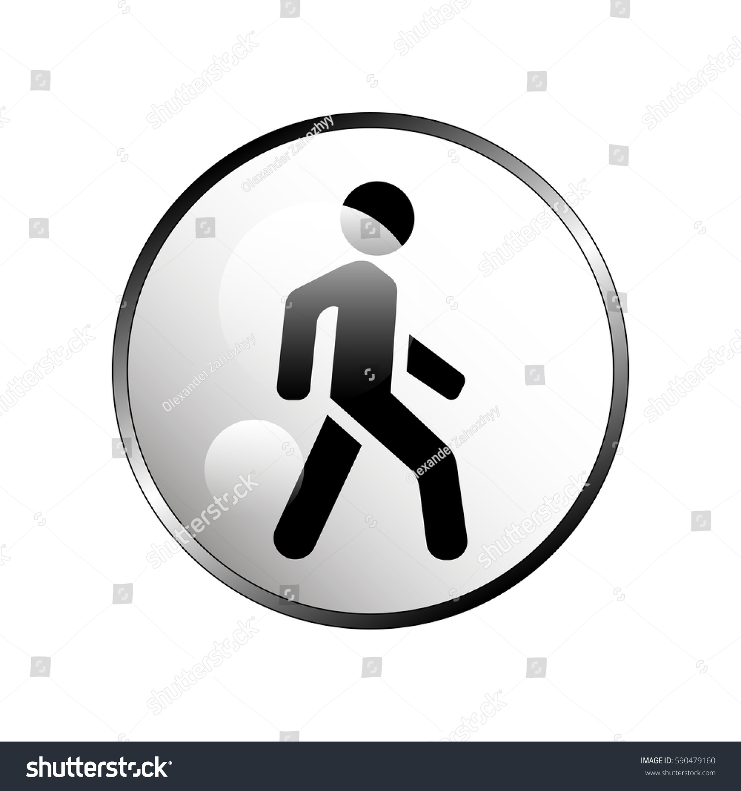 Man Walk Icon Stock Vector (Royalty Free) 590479160