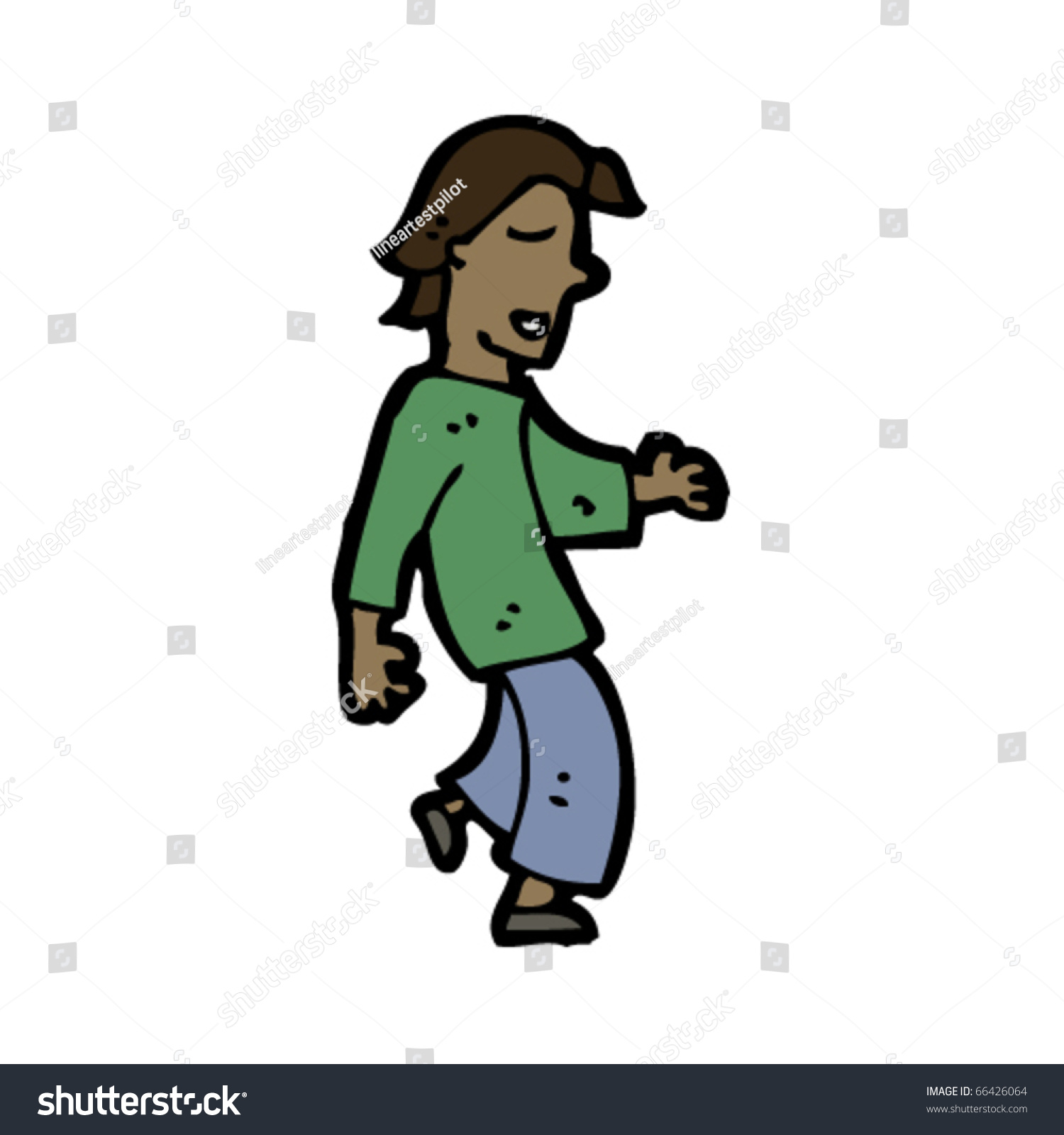 Man Walking Cartoon Stock Vector Illustration 66426064 : Shutterstock