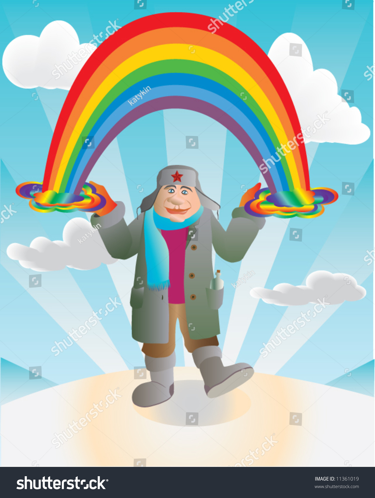 Man Rainbow Vector Stock Vector (Royalty Free) 11361019