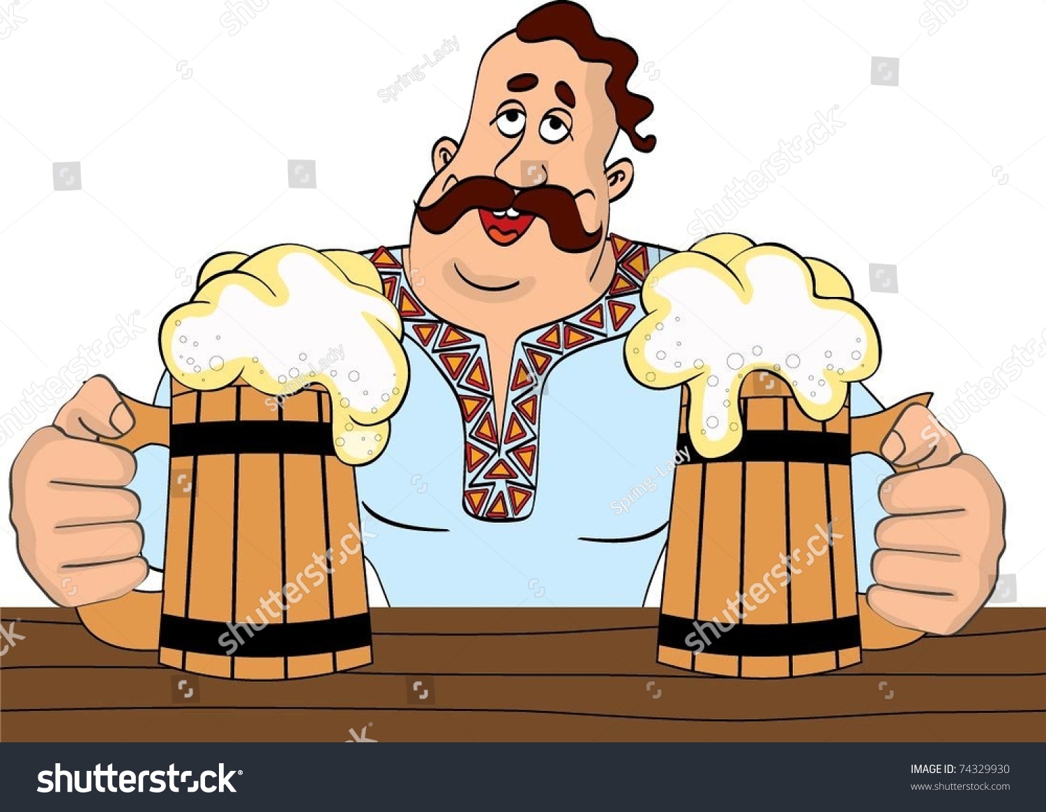 Man Beer Stock Vector (Royalty Free) 74329930