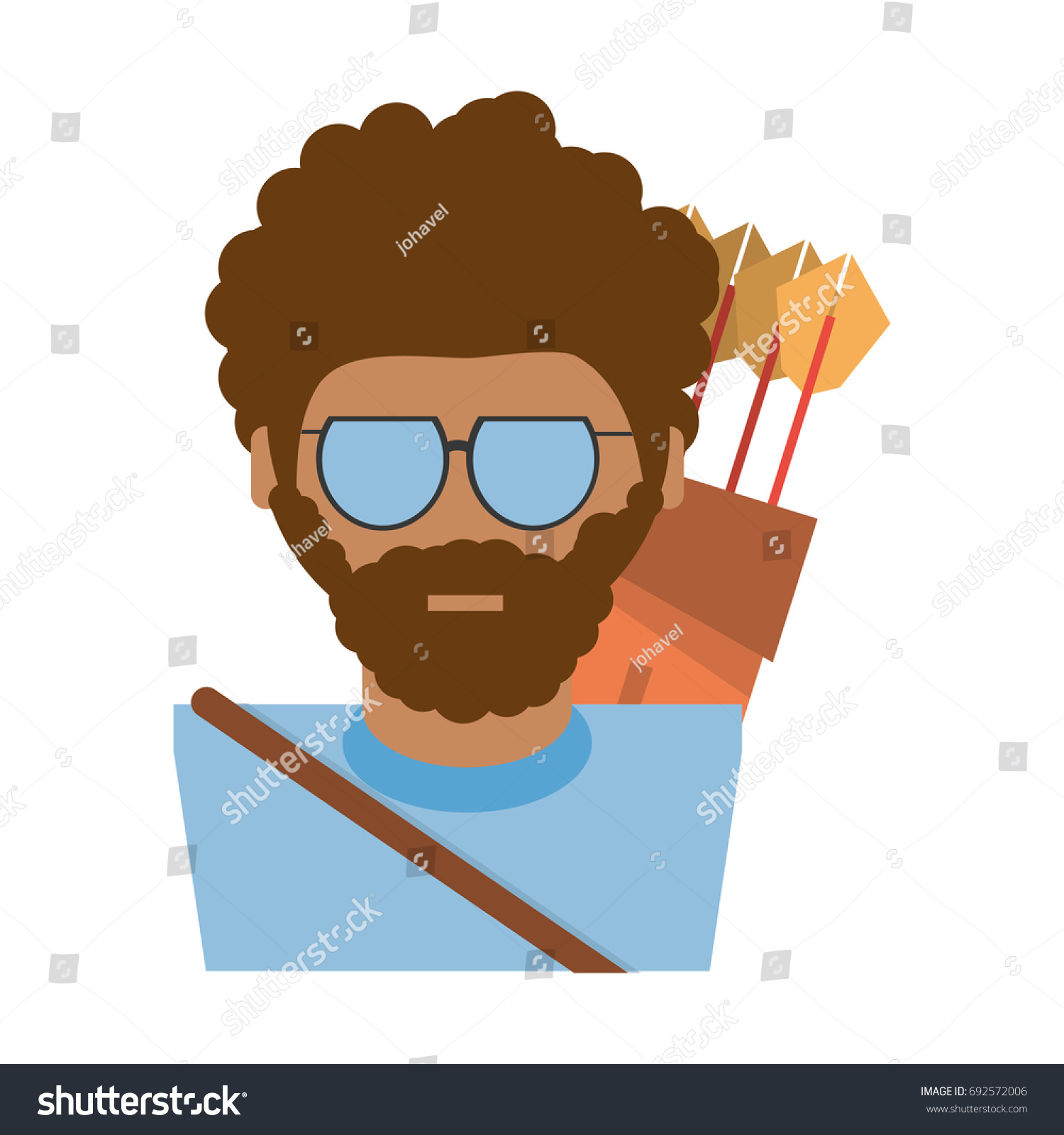 Man Bow Arrows Stock Vector (Royalty Free) 692572006 | Shutterstock