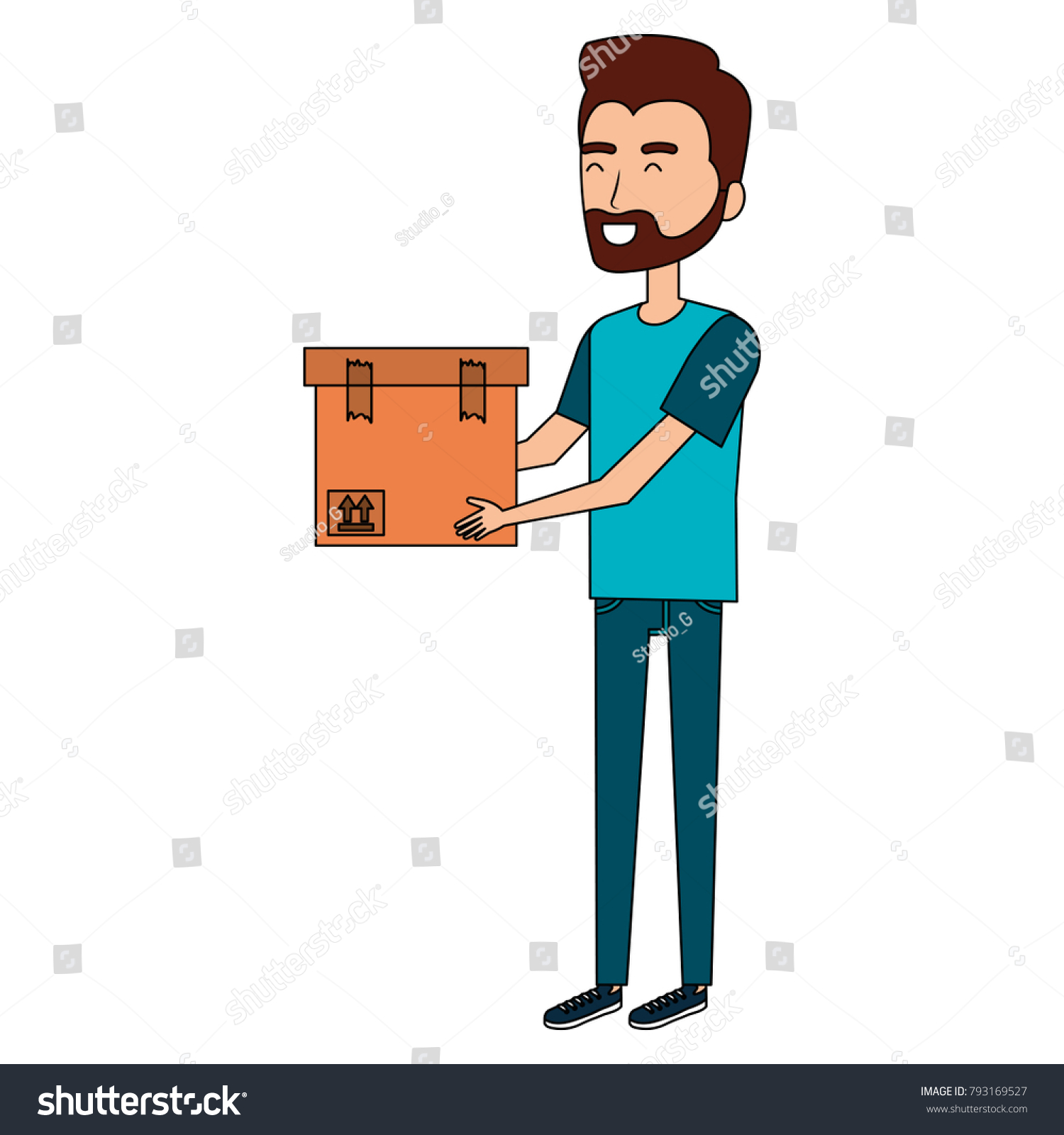 Man Box Avatar Stock Vector (Royalty Free) 793169527 | Shutterstock