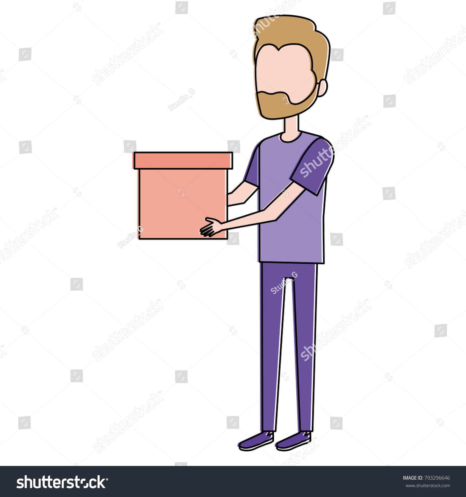 Man Box Avatar Stock Vector (Royalty Free) 793296646 | Shutterstock
