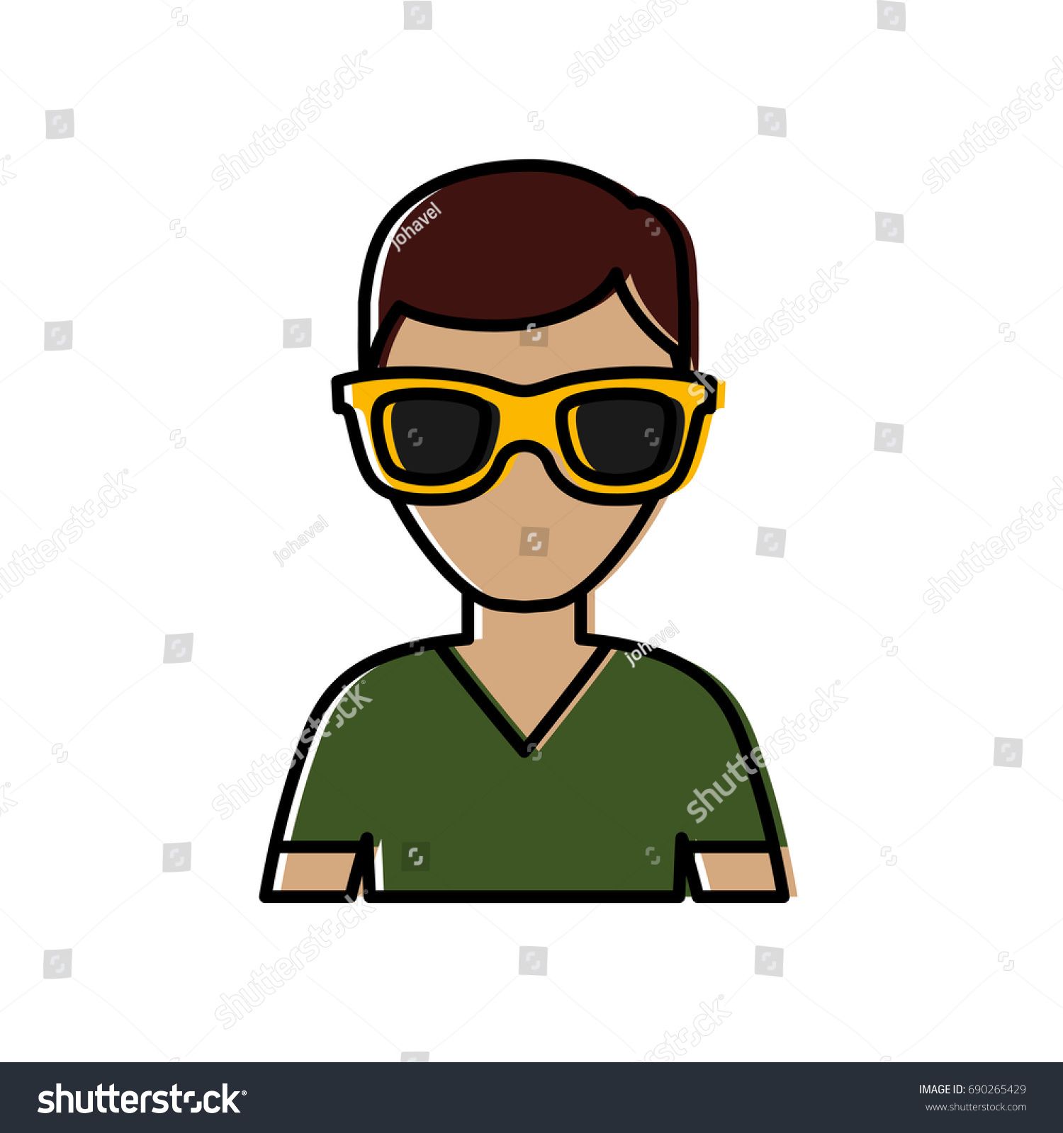 Man Glasses Icon Stock Vector (Royalty Free) 690265429 | Shutterstock