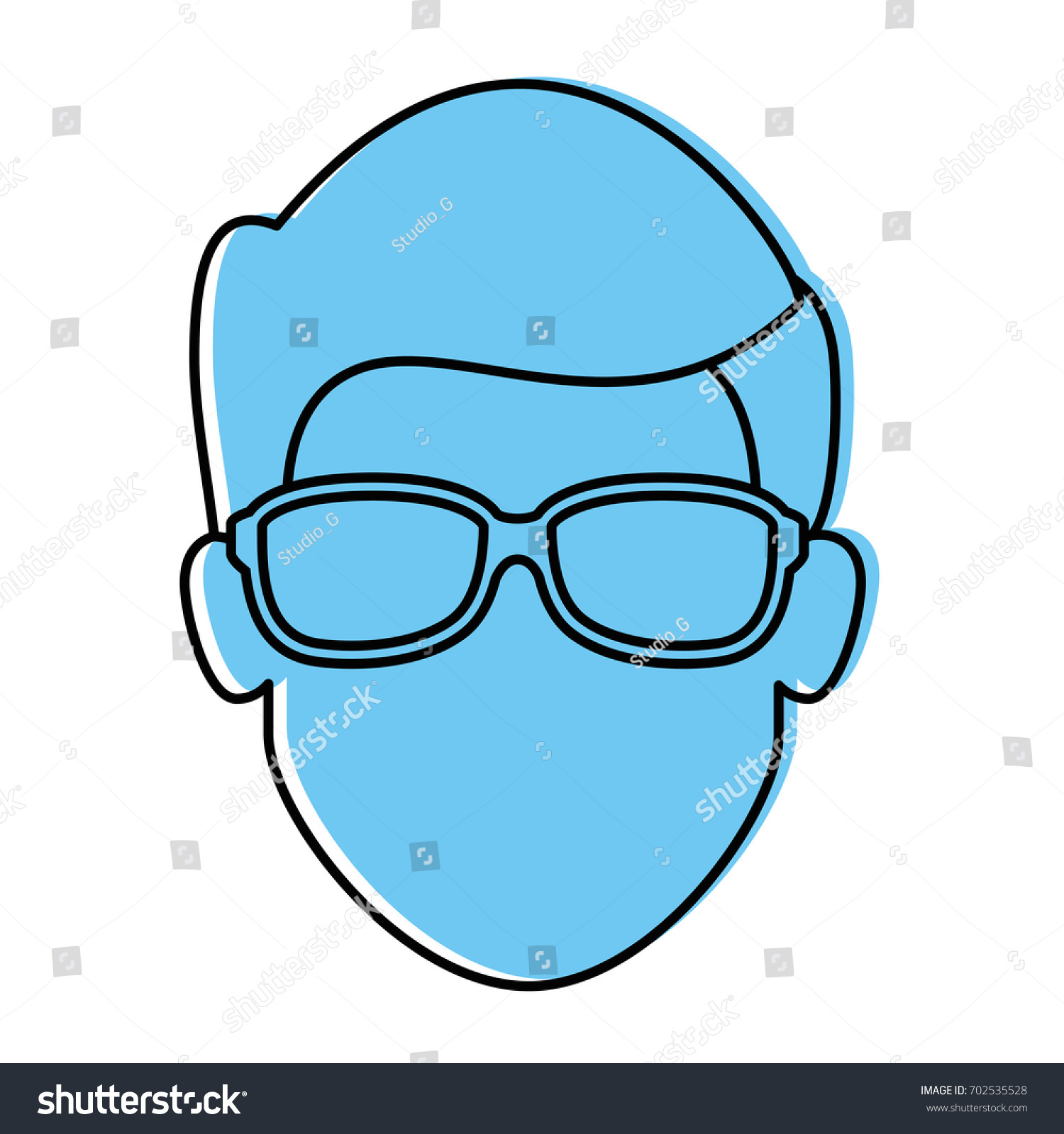 Man Glasses Icon Stock Vector (Royalty Free) 702535528 | Shutterstock