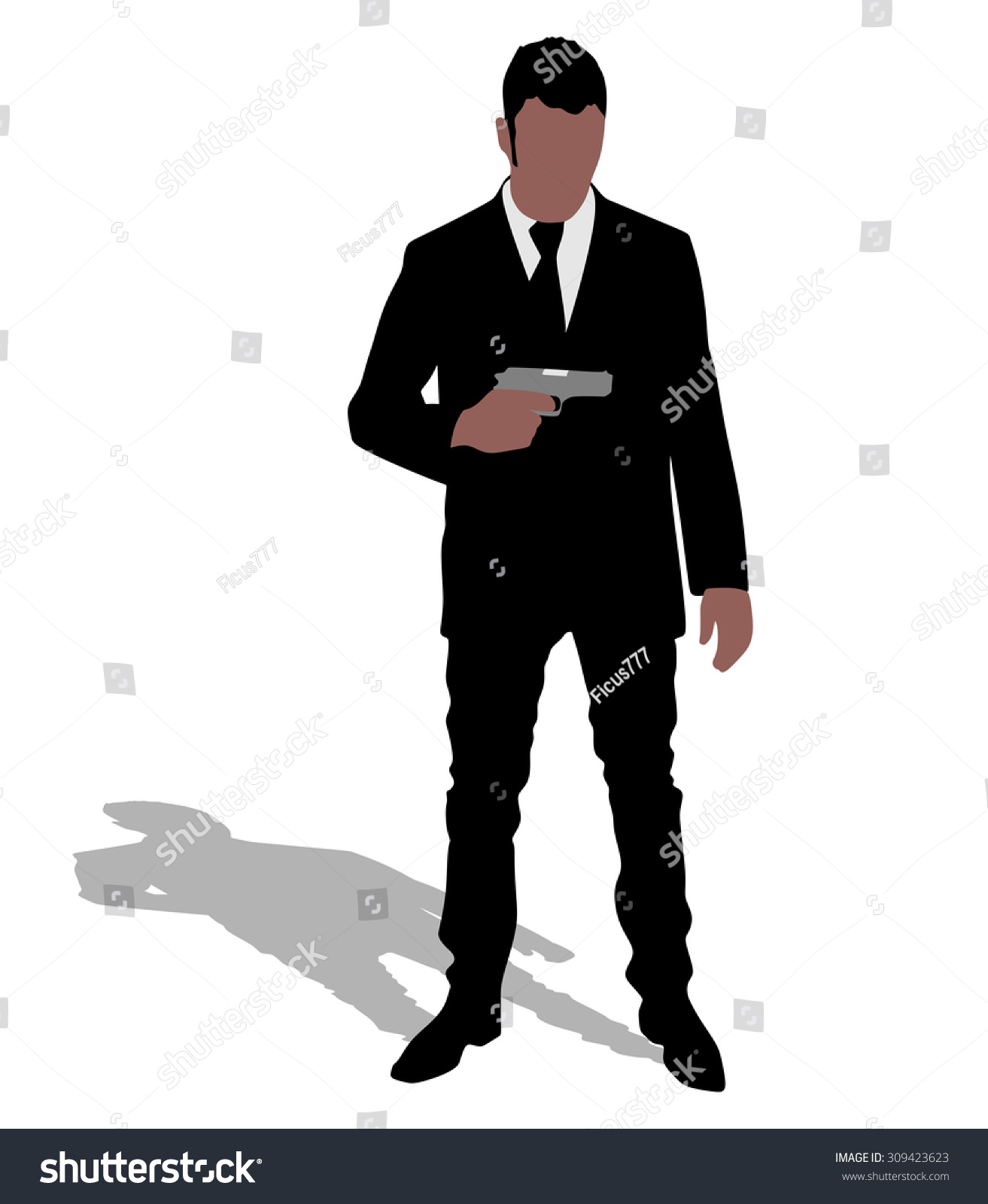 Man Gun Vector: เวกเตอร์สต็อก (ปลอดค่าลิขสิทธิ์) 309423623 | Shutterstock