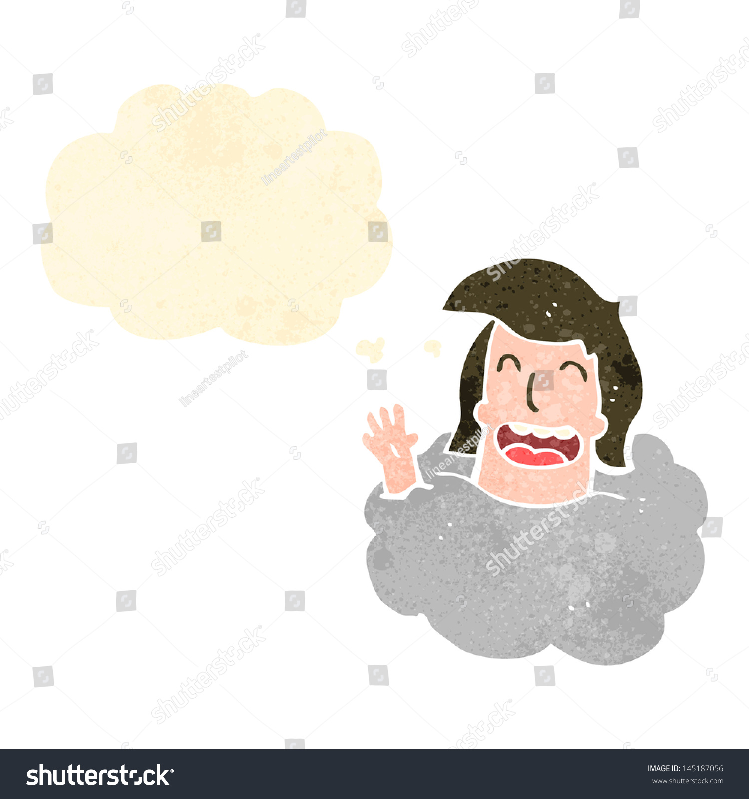 Man Head Clouds Cartoon Stock Vector (Royalty Free) 145187056 ...
