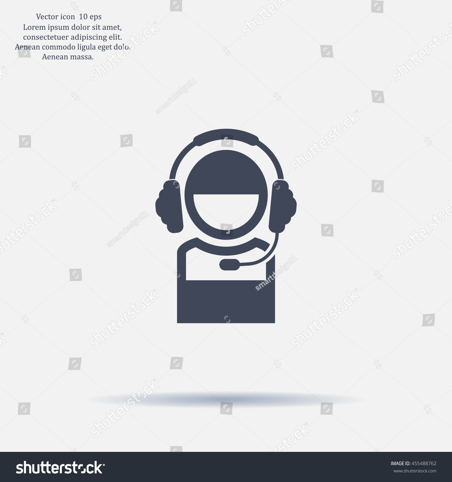 Man Headphones Vector Icon Stock Vector (Royalty Free) 455488762 ...