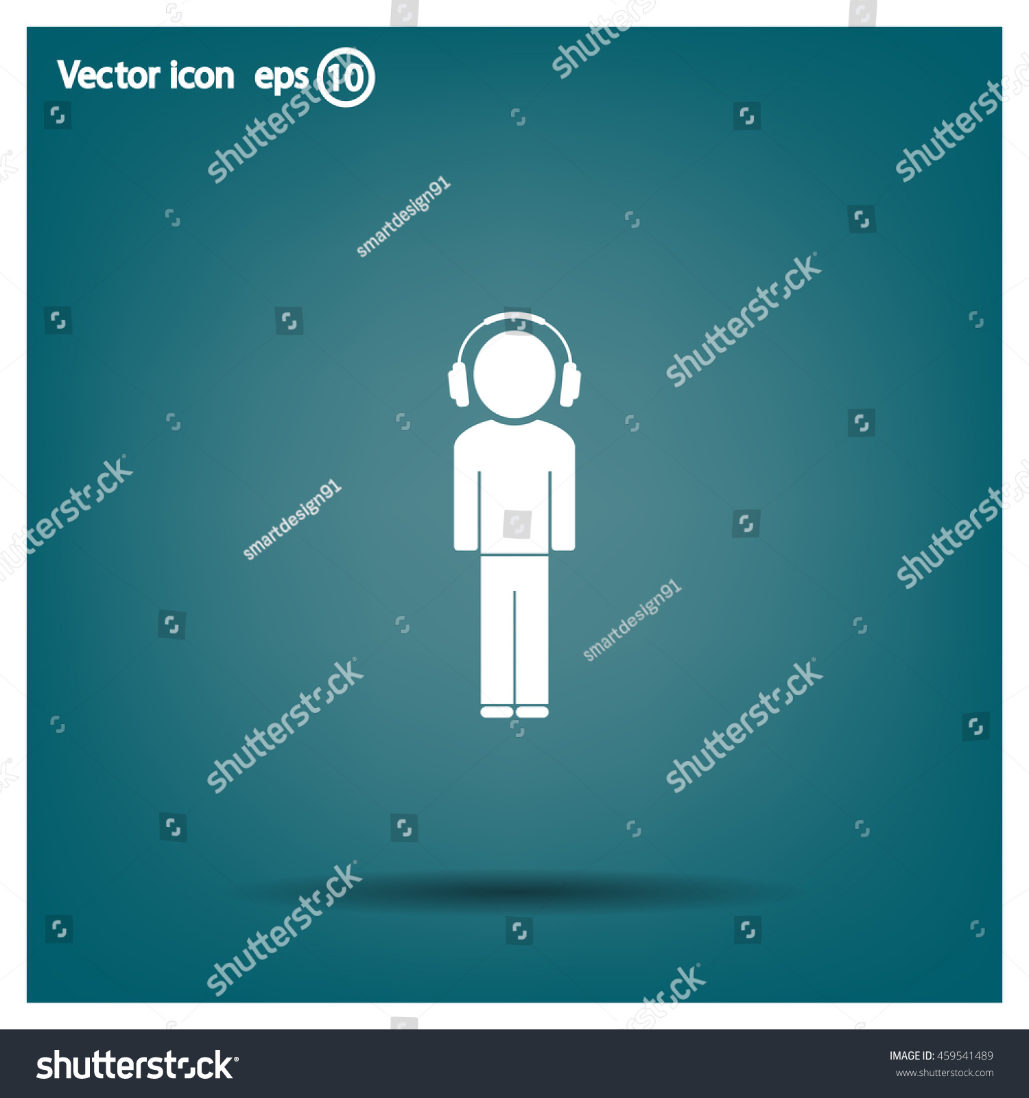 Man Headphones Vector Icon Stock Vector (Royalty Free) 459541489 ...