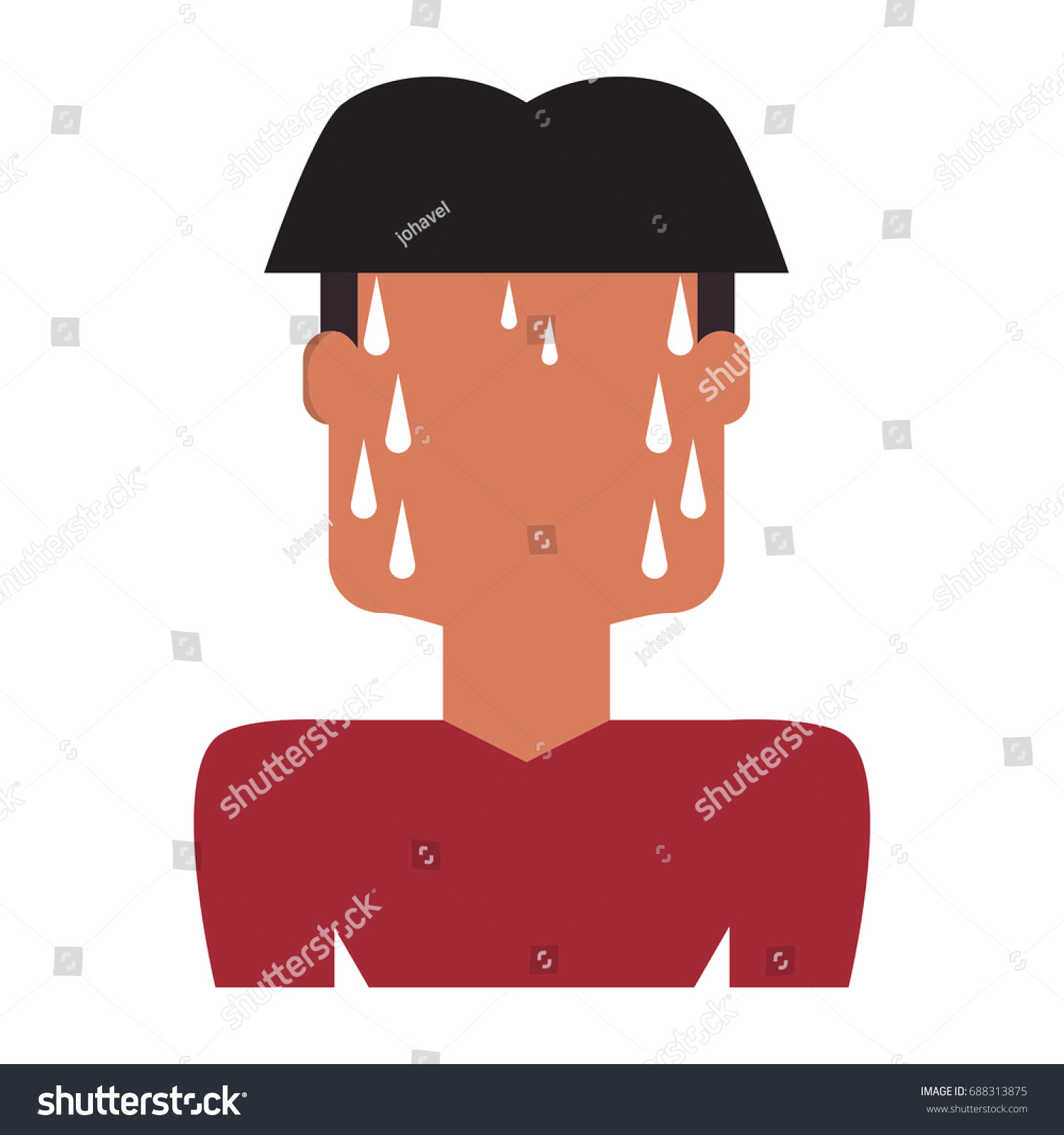 Man Heart Attack Face Cartoon Stock Vector (Royalty Free) 688313875