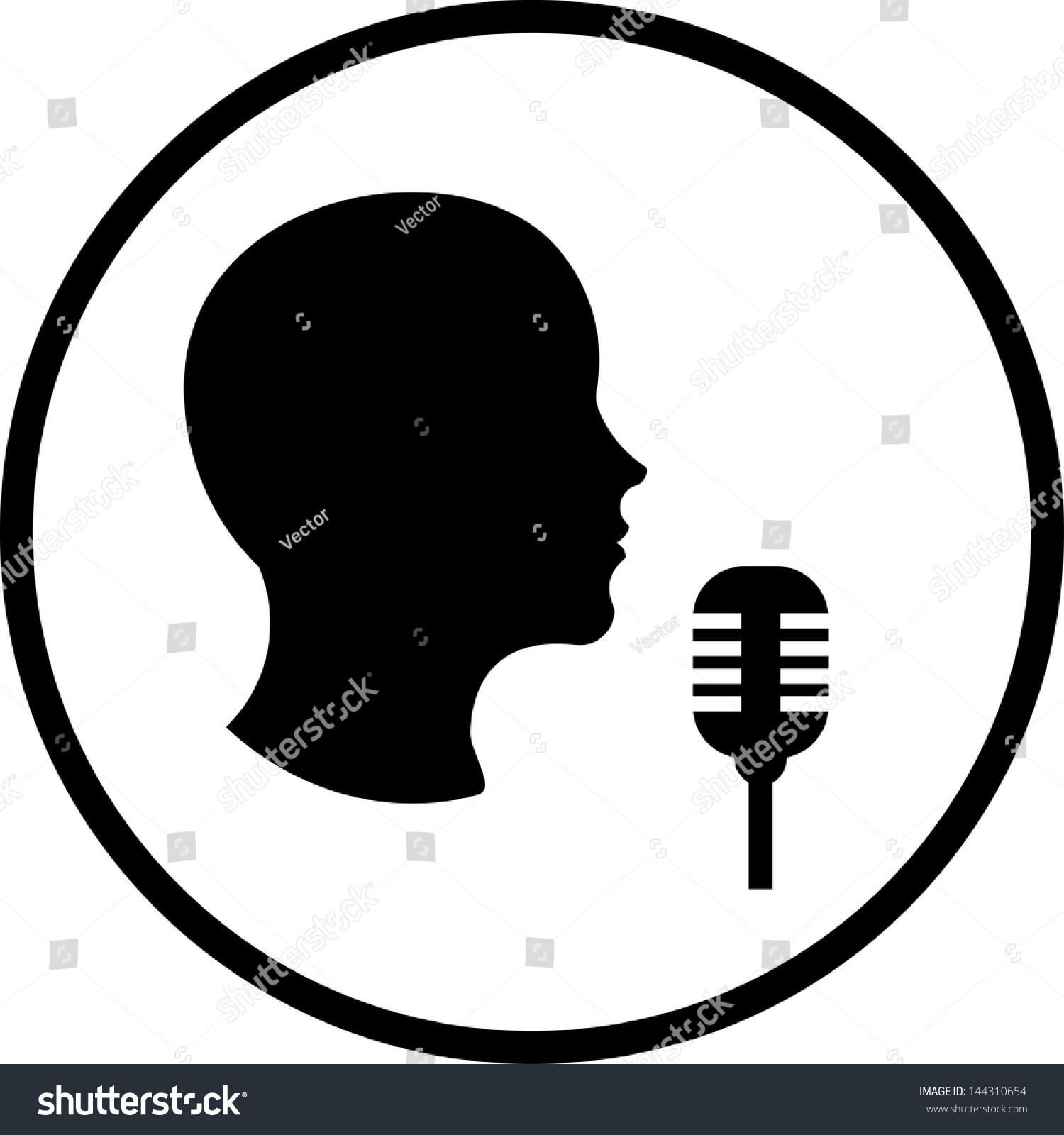 Man Microphone Vector Icon Isolated Stock Vector (Royalty Free) 144310654