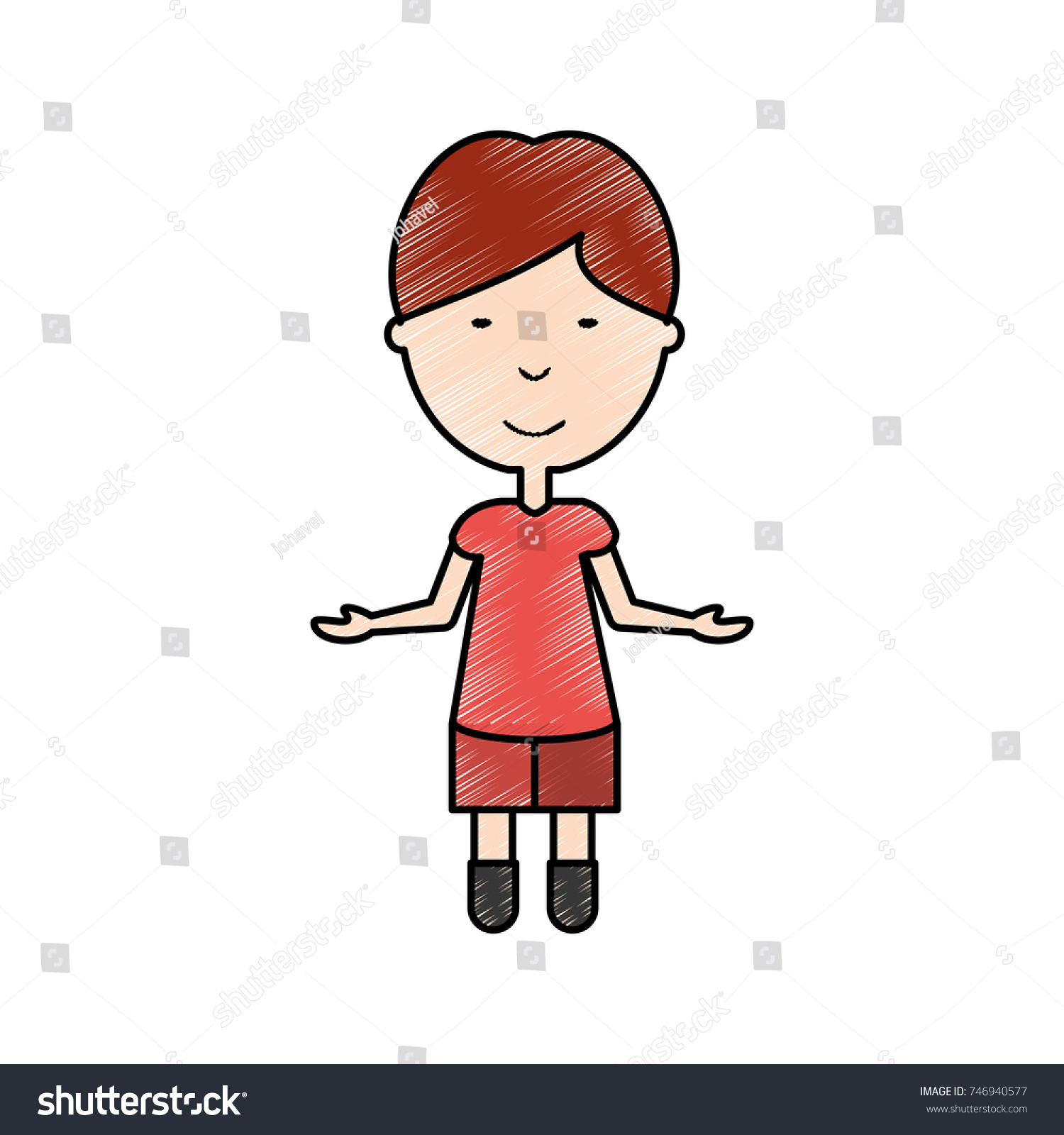 Man Open Arms Vector Illustration Stock Vector (Royalty Free) 746940577 ...