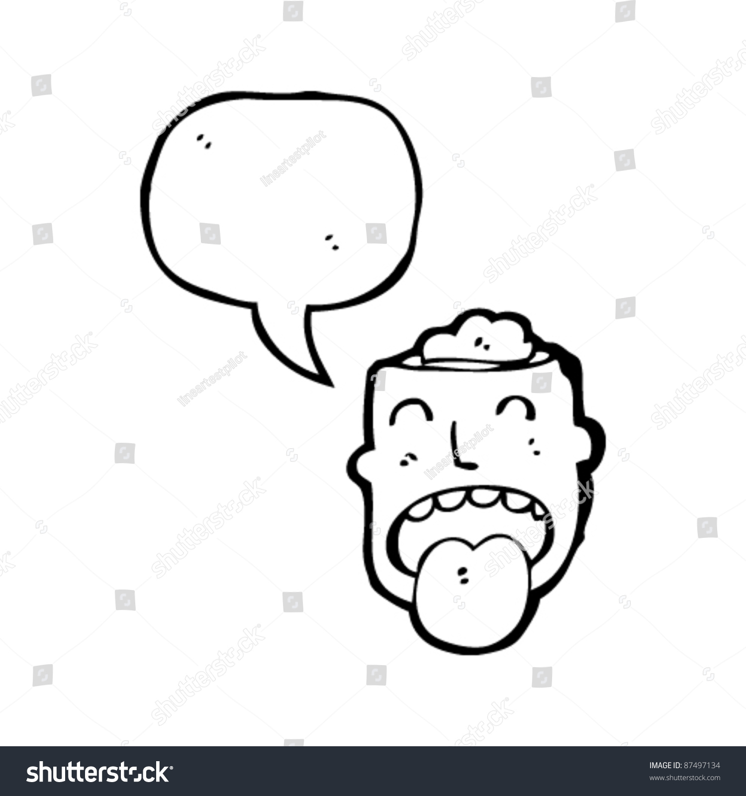 Man Open Brain Cartoon Stock Vector (Royalty Free) 87497134