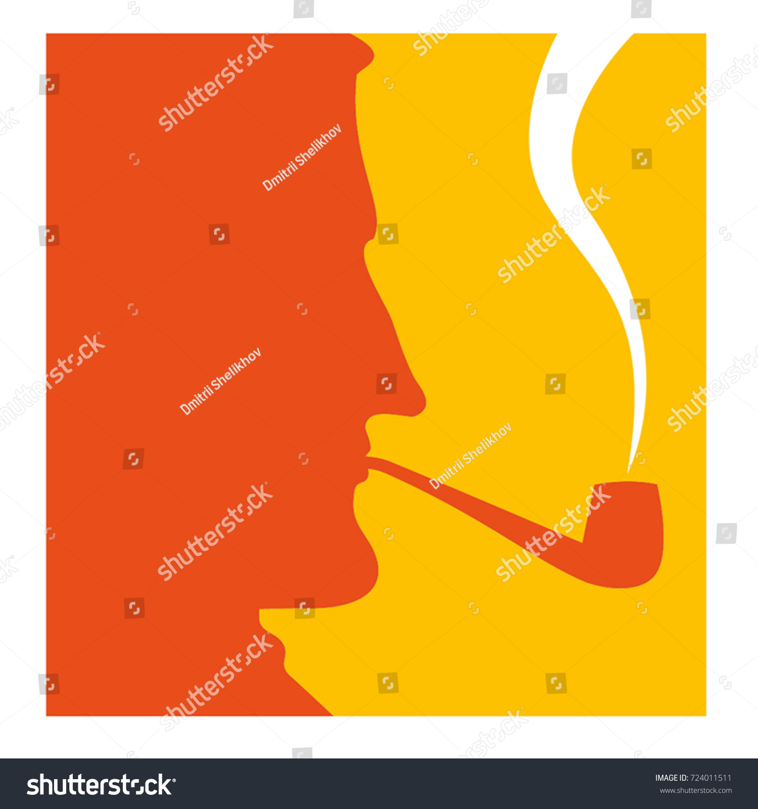 Man Pipe Stock Vector (Royalty Free) 724011511