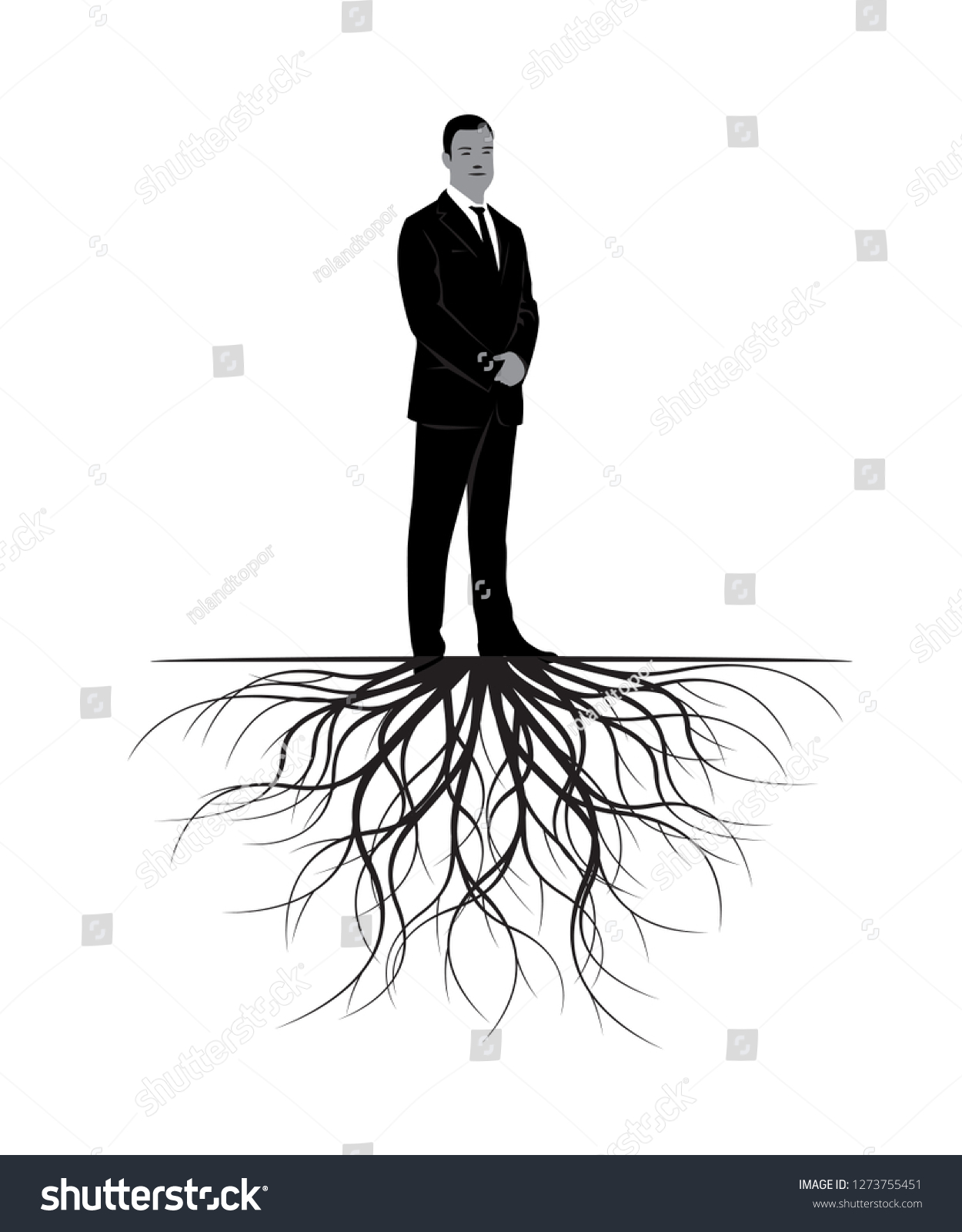Man Roots Vector Illustration Stock Vector (Royalty Free) 1273755451 ...