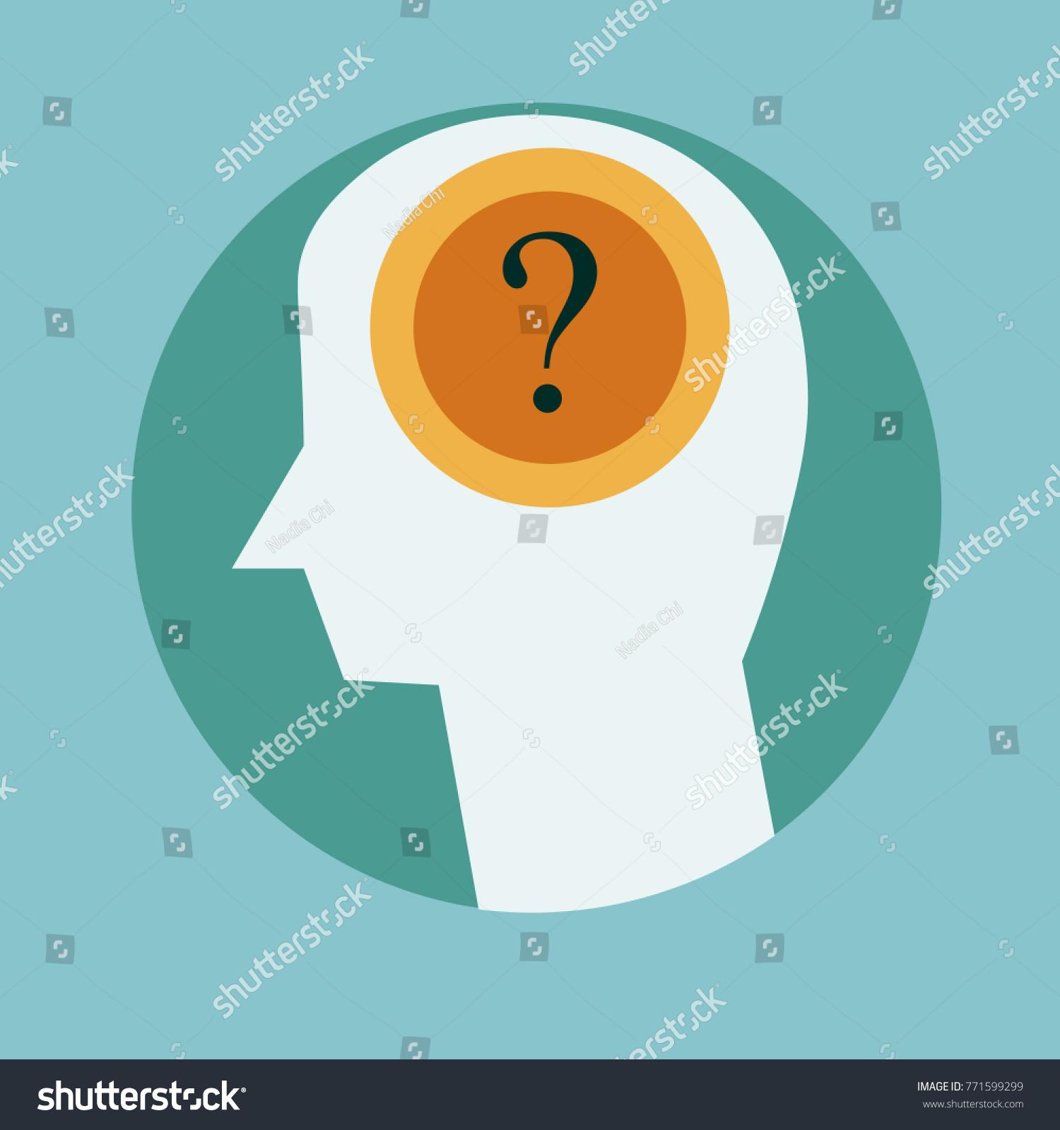 Man Question Mark Icon Stock Vector (Royalty Free) 771599299