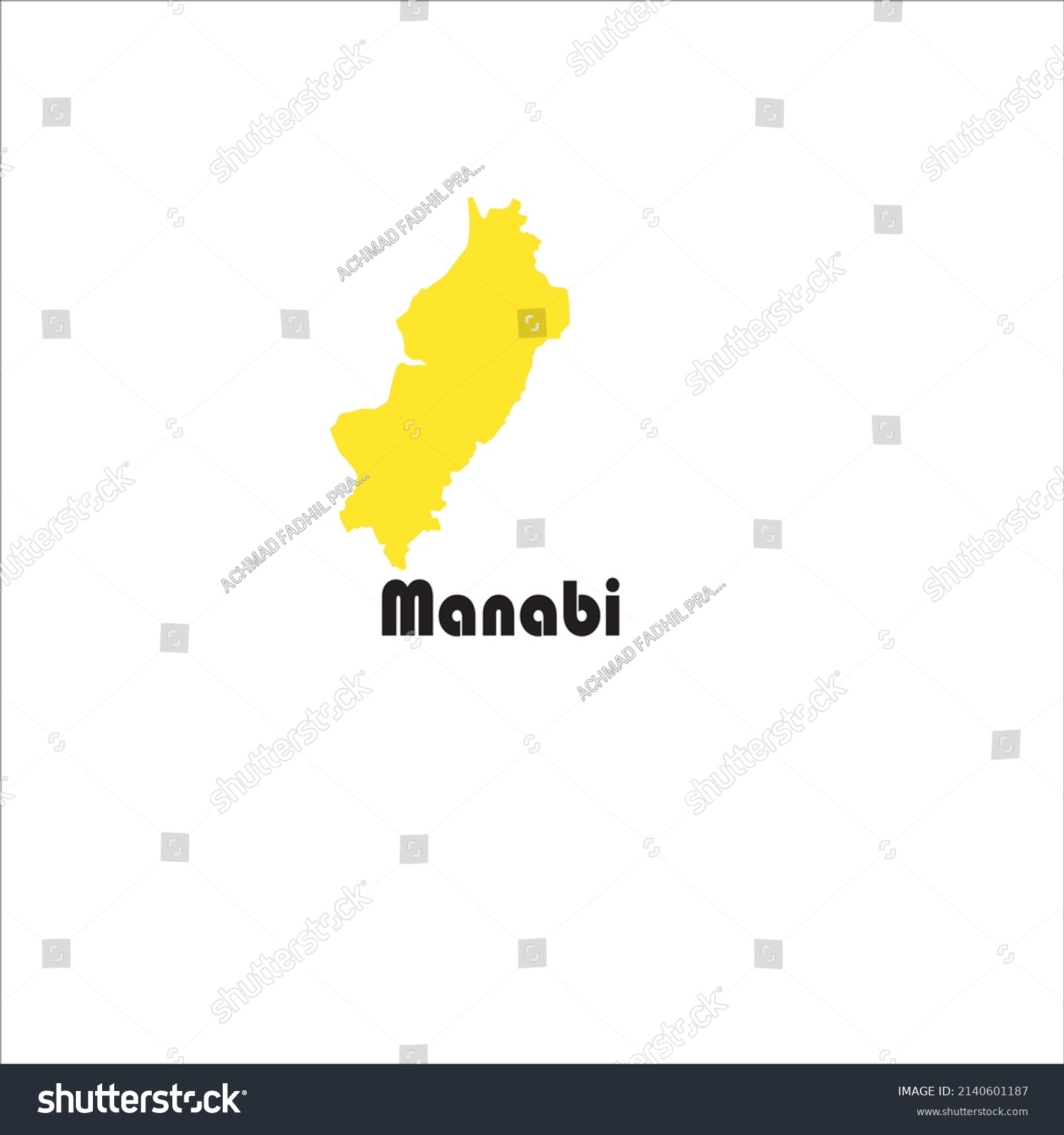Manabi Map On White Background Stock Vector (Royalty Free) 2140601187 ...