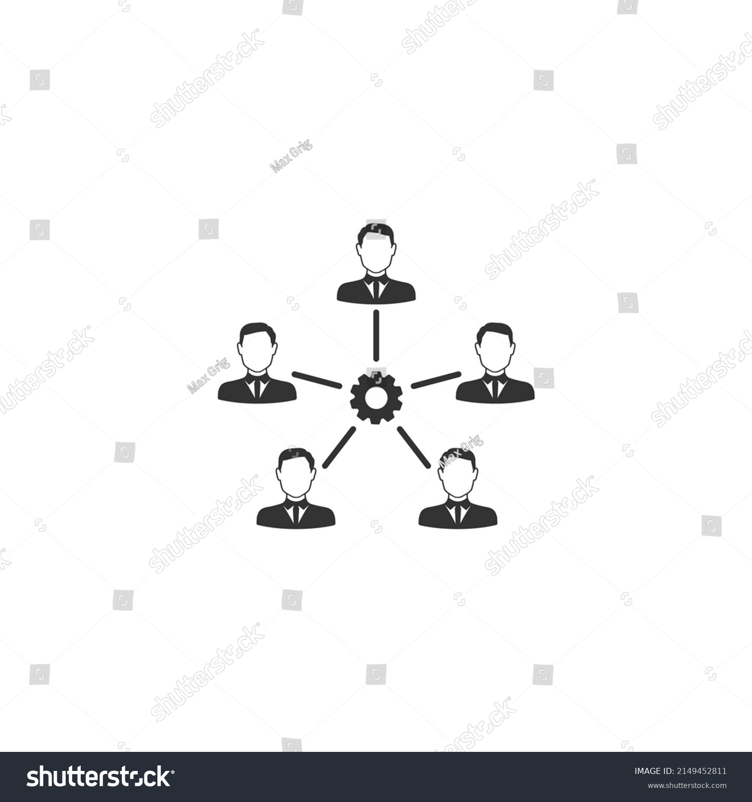 Management Icon Teamwork Management Icon Vector Stock Vector (Royalty ...