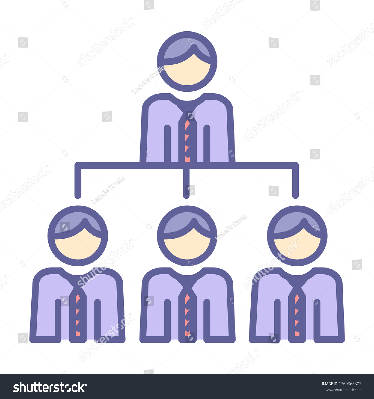 Management Organization Structure Icon Symbol Vector Stock Vector ...