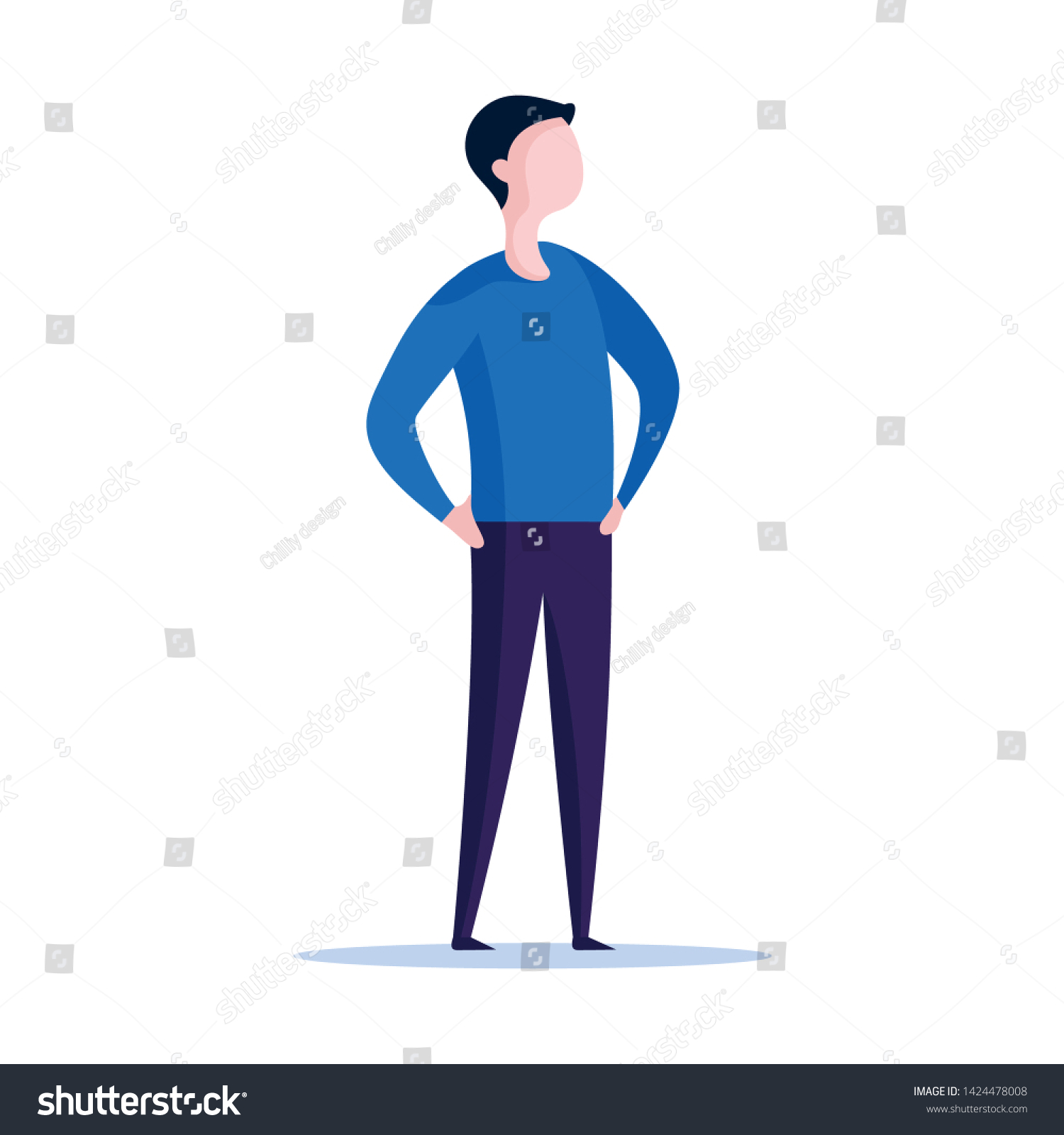 Manager Character Digital Studio Characters Set Stock Vector (Royalty ...