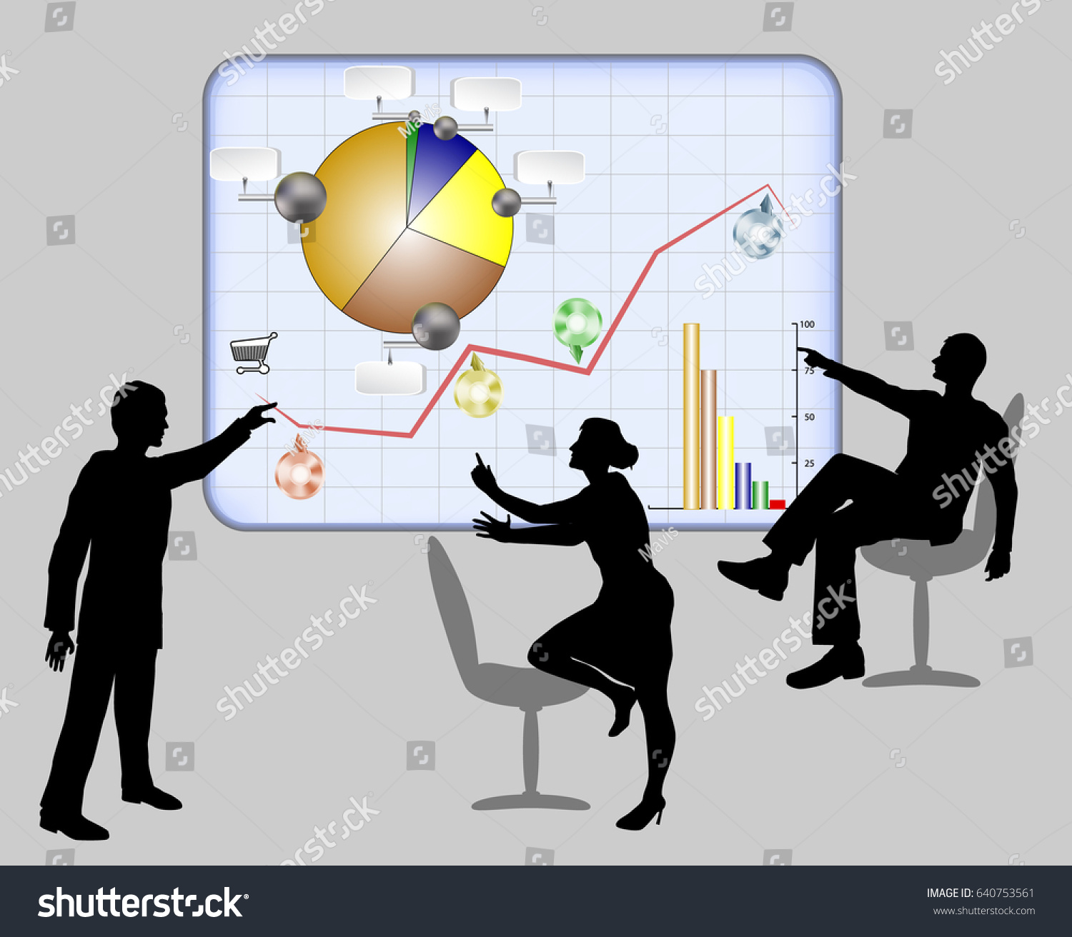 Managers Solve Work Problems Using Interactive Stock Vector (Royalty ...
