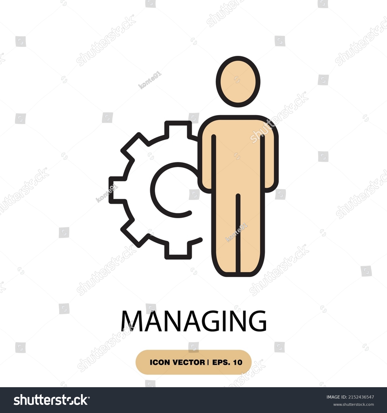Managing Icons Symbol Vector Elements Infographic Stock Vector (Royalty ...