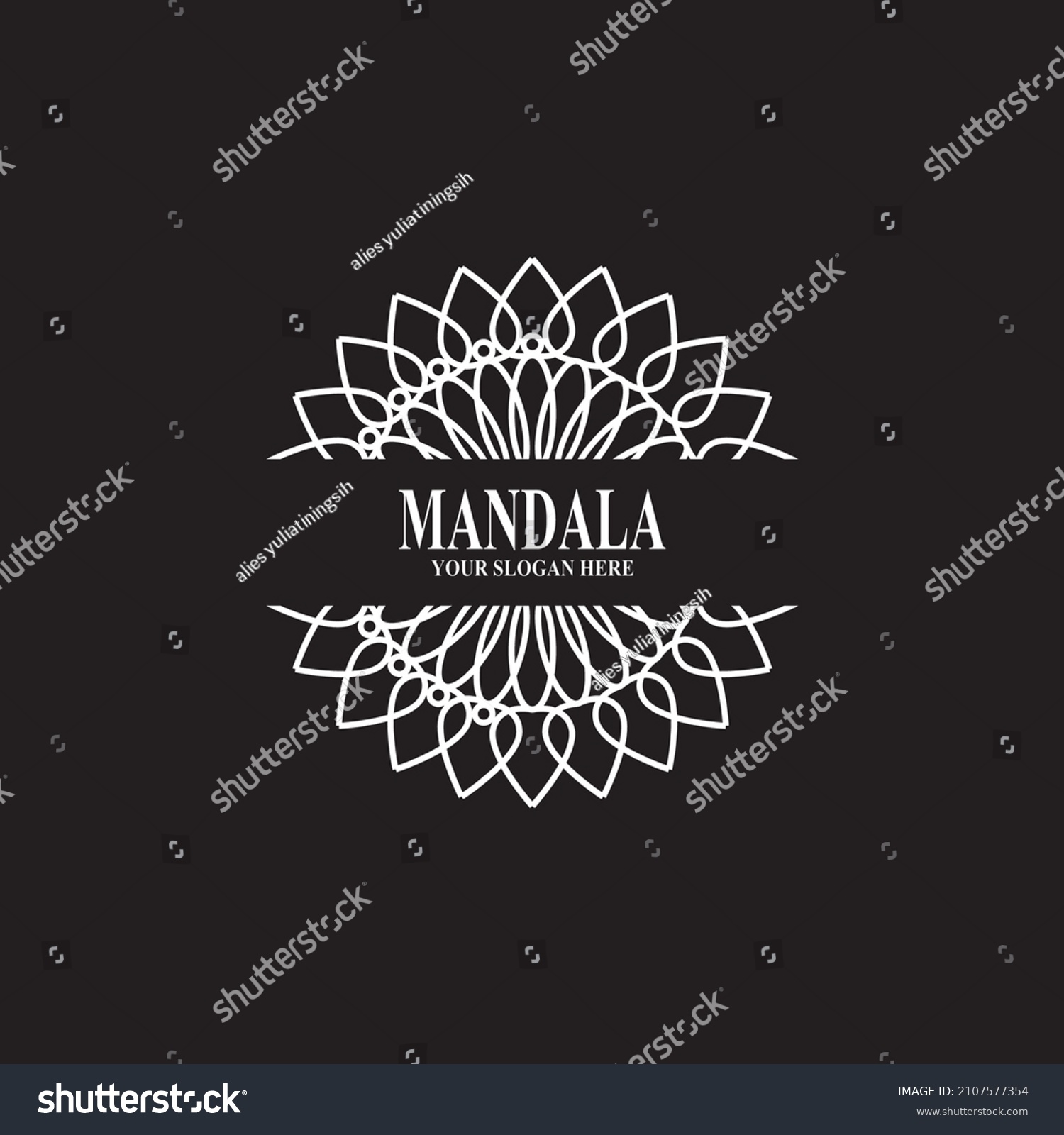 Mandala Logo Design Vector Illustration Stock Vector (Royalty Free ...