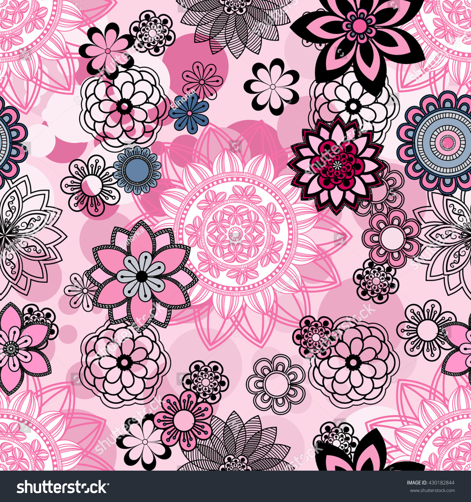 Mandala Repeat Pattern Vintage Background Seamless Stock Vector ...