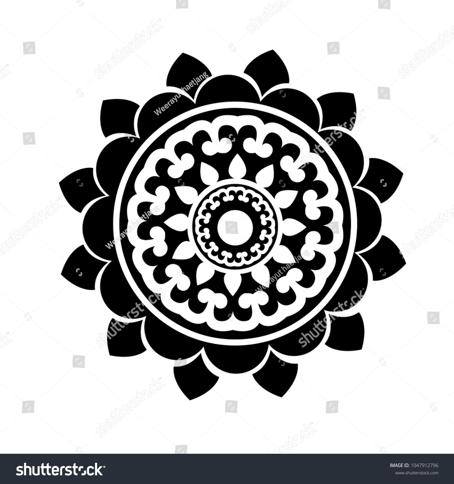 Mandala Tattoo Ideas Stock Vector (Royalty Free) 1047912796 | Shutterstock