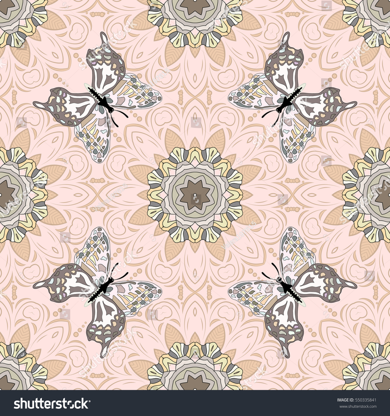 Mandalas Background Vector Illustration Texture Colorful Stock Vector ...