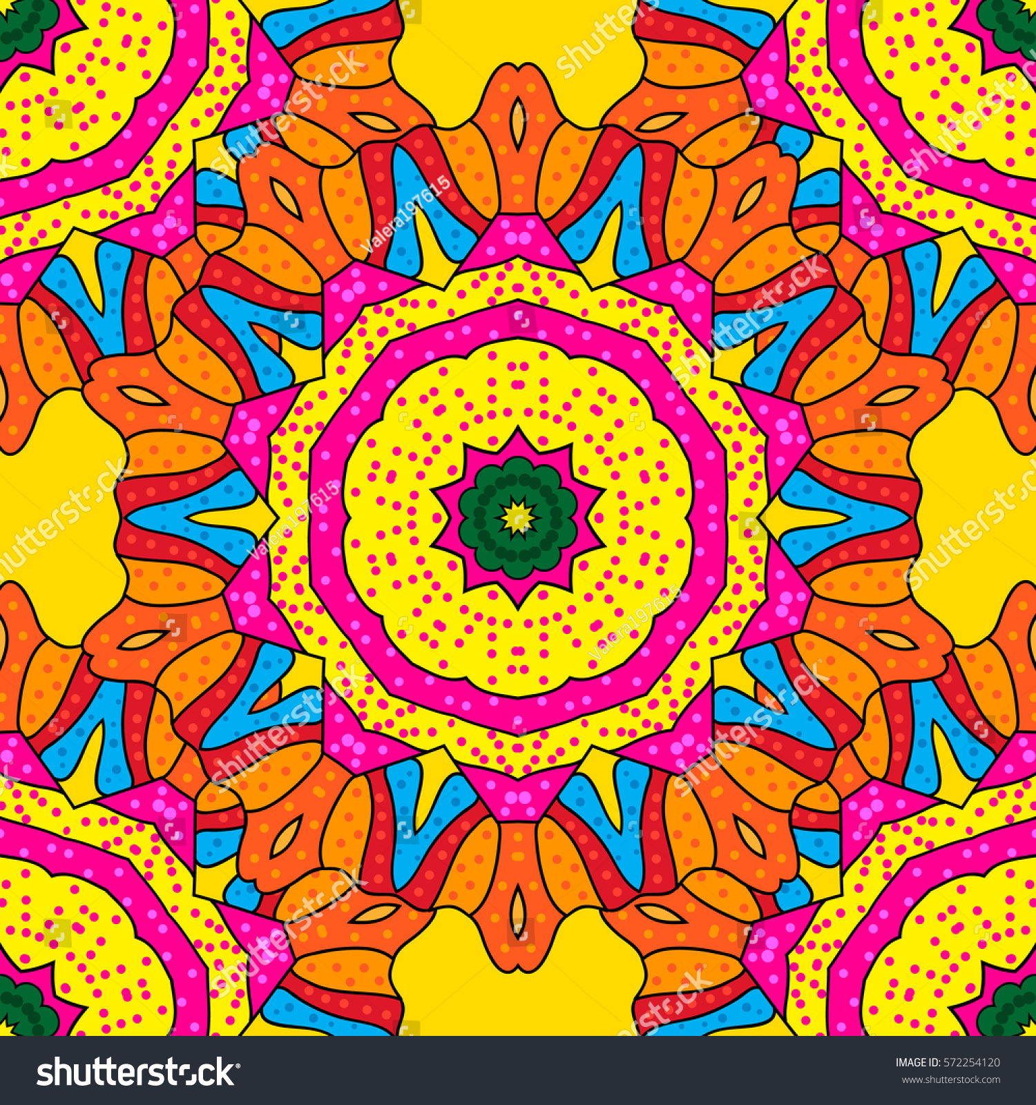 Mandalas Background Vector Illustration Texture Colorful Stock Vector ...