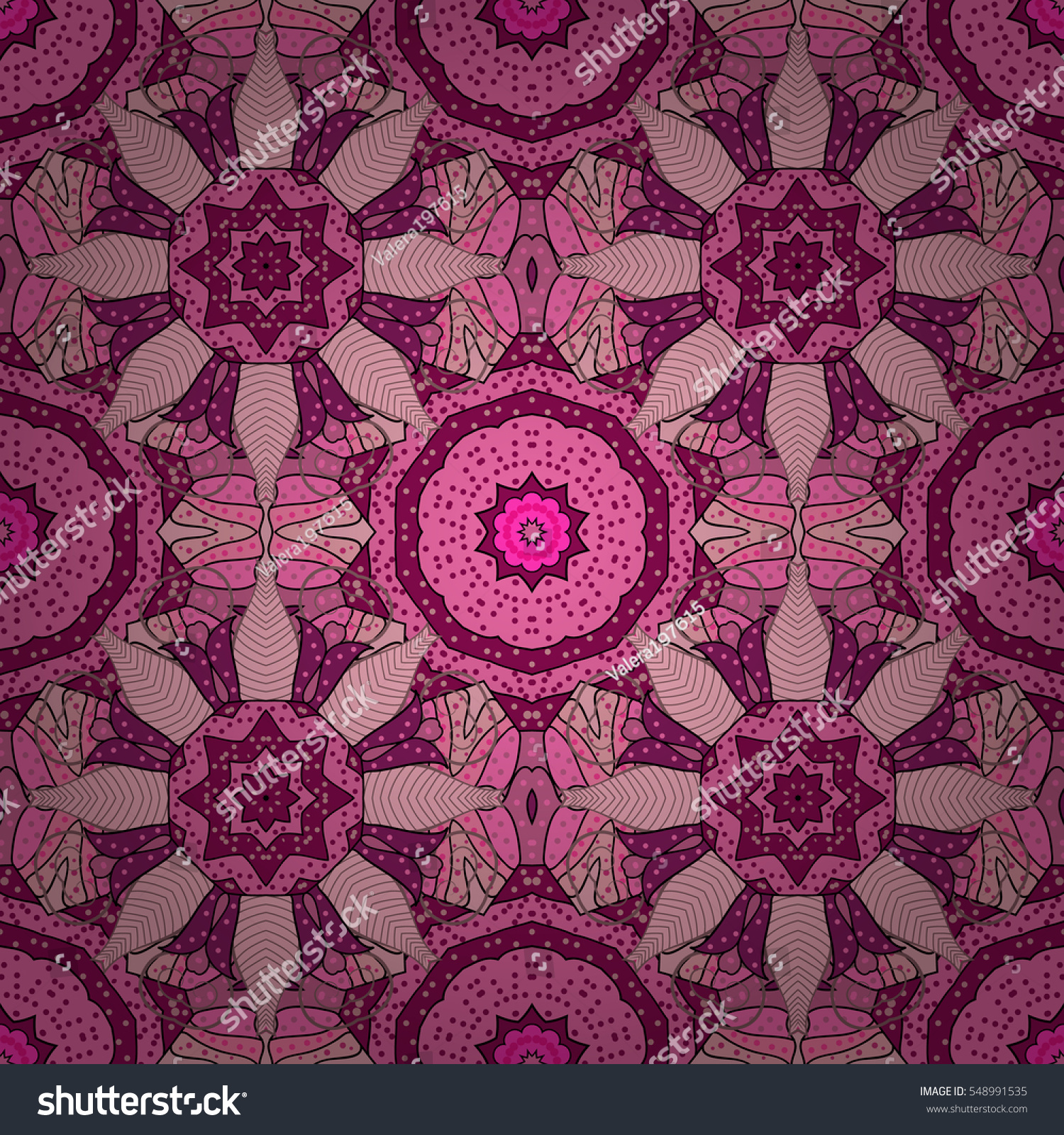 Mandalas Background Vector Illustration Texture Colorful: เวกเตอร์สต็อก ...