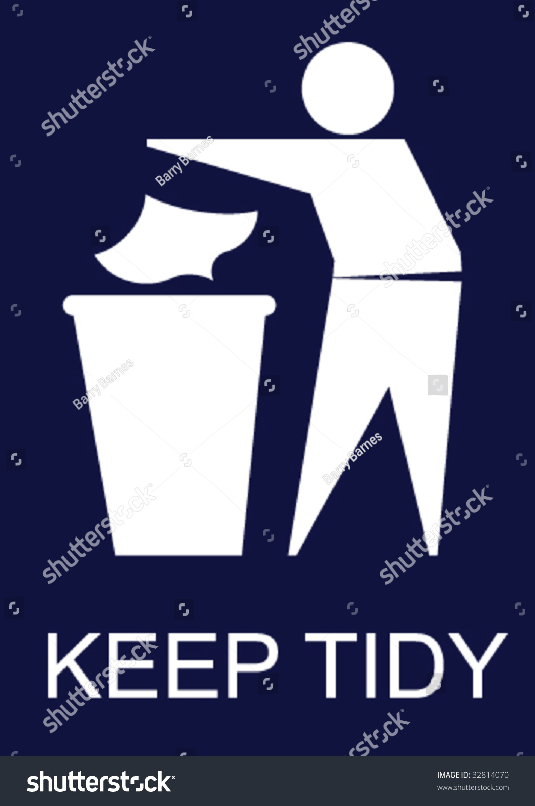Mandatory Keep Tidy Sign Stock Vector 32814070 - Shutterstock