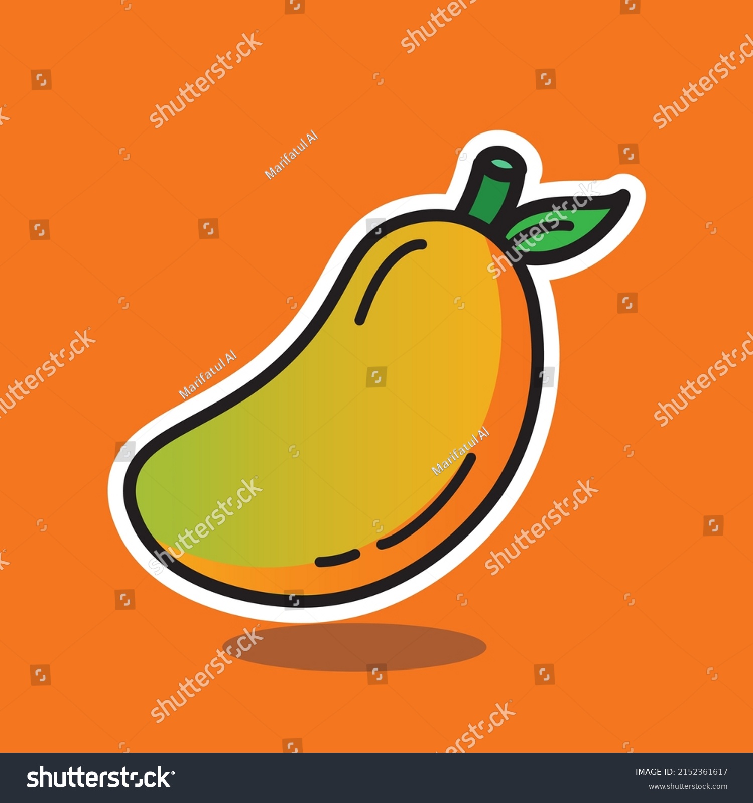 Mango Fruit Cartoon Vector Illustration Stock Vector (Royalty Free ...