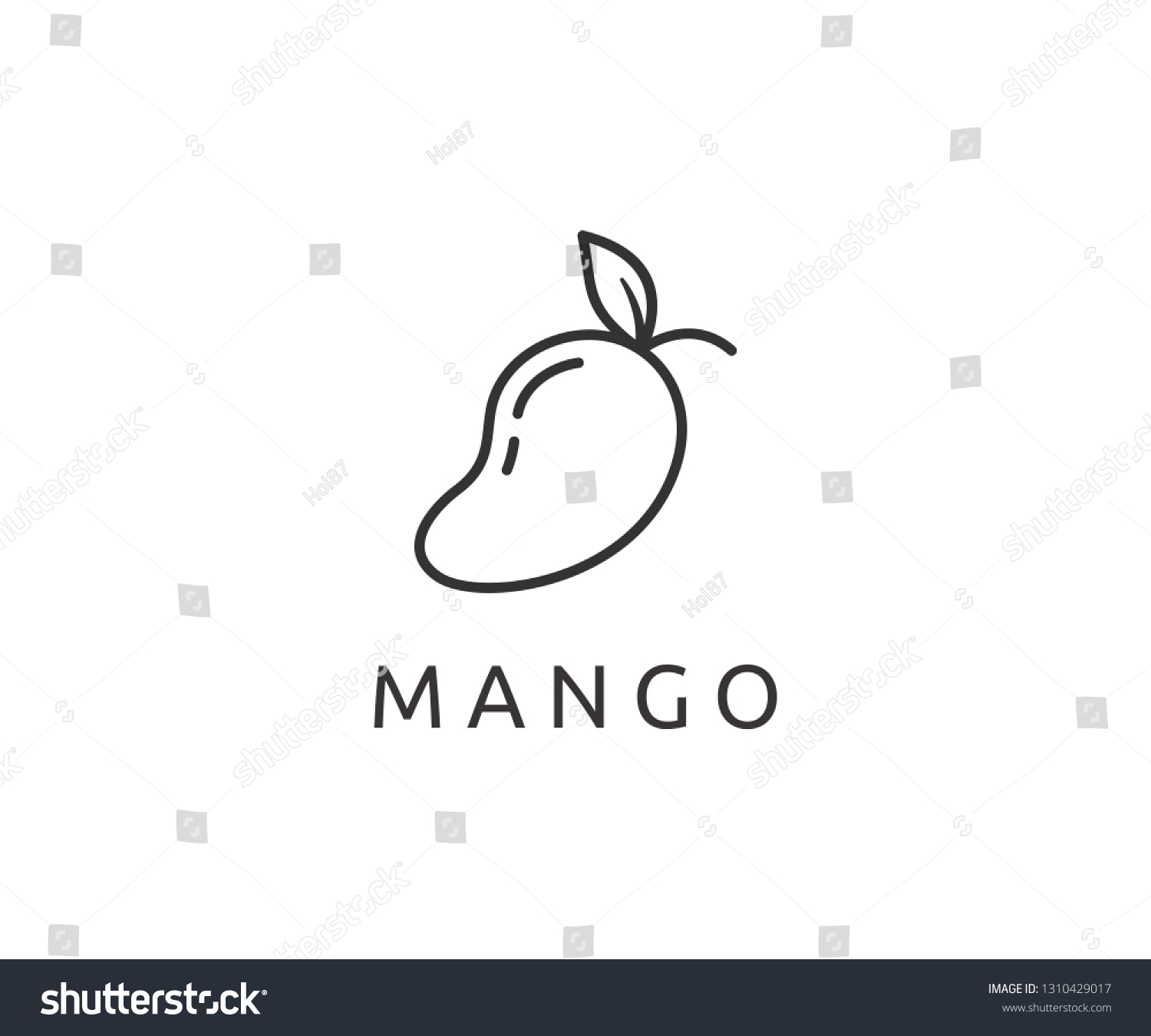 Mango Logo Vector: vector de stock (libre de regalías) 1310429017