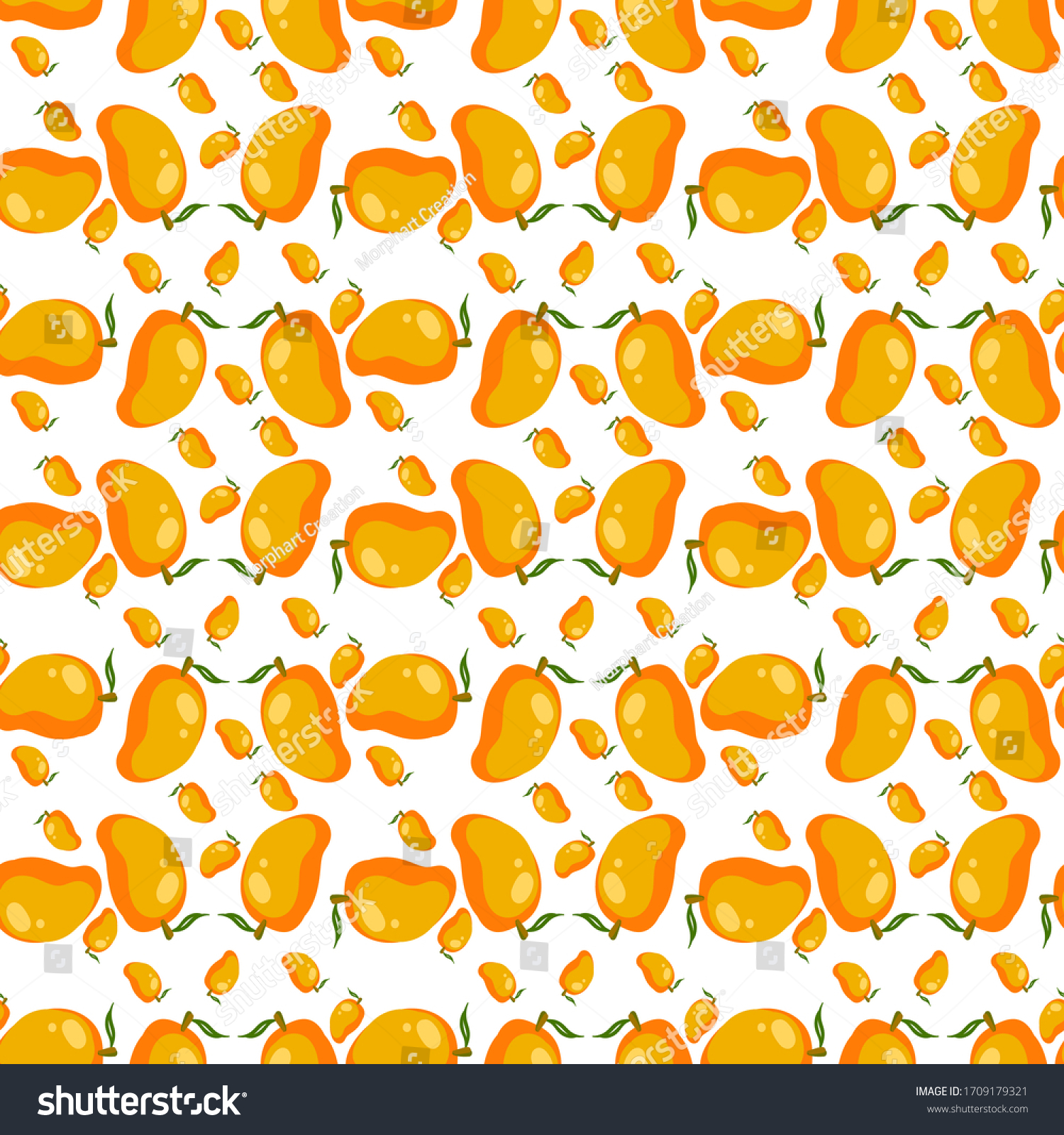Mango Wallpaper Illustration Vector On White Stock Vector (Royalty Free ...