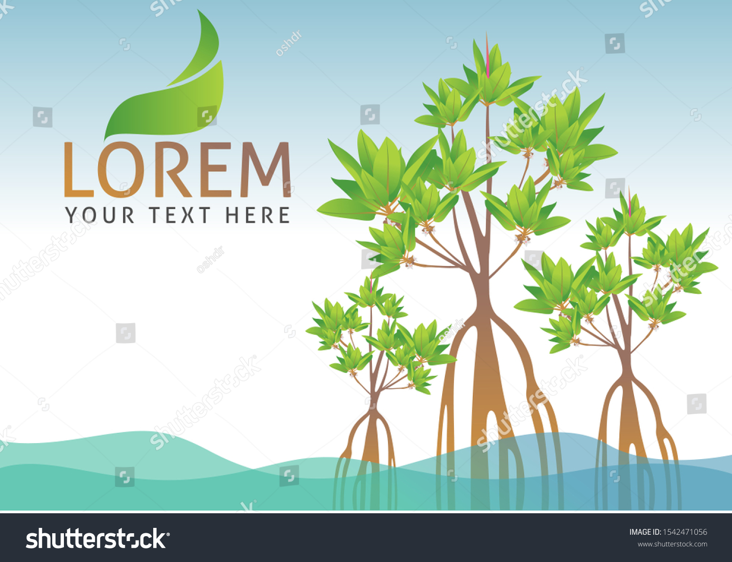 Mangrove Forest Background Vector Eps 10 Stock Vector (Royalty Free ...