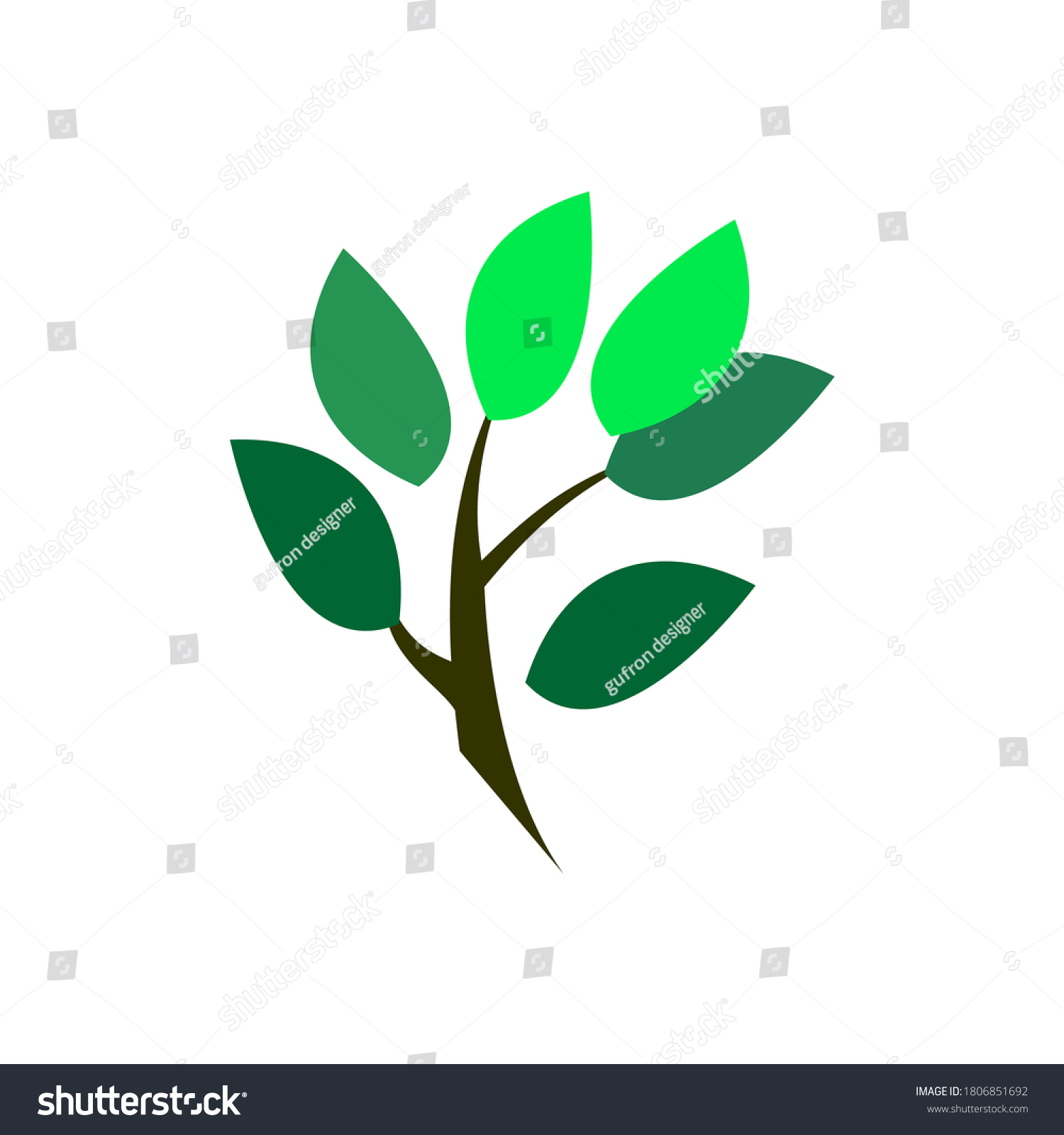 Mangrove Tree Icon Vector Illustration Stock Vector (Royalty Free ...