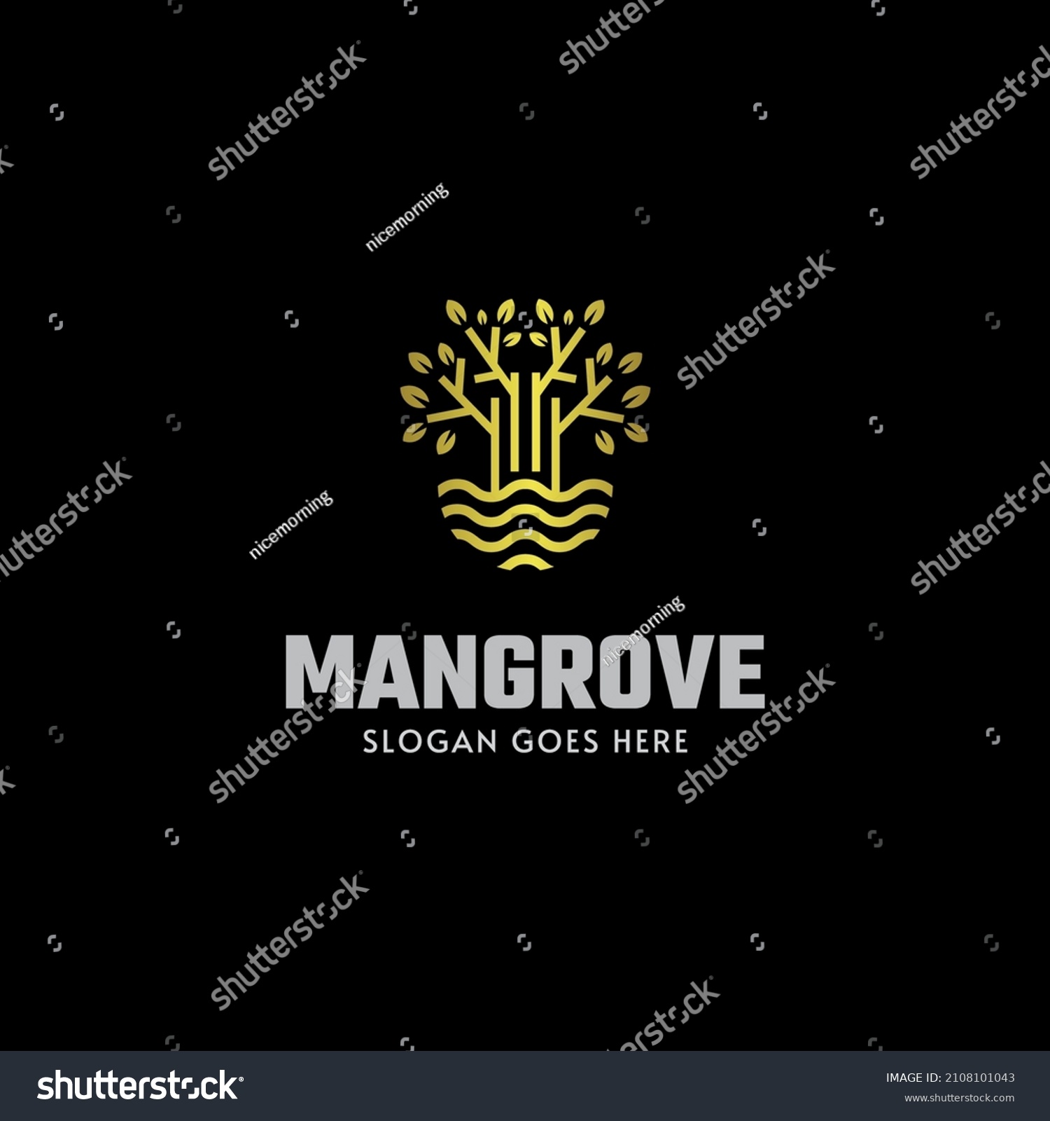 Mangrove Tree Logo Design Template: เวกเตอร์สต็อก (ปลอดค่าลิขสิทธิ์ ...