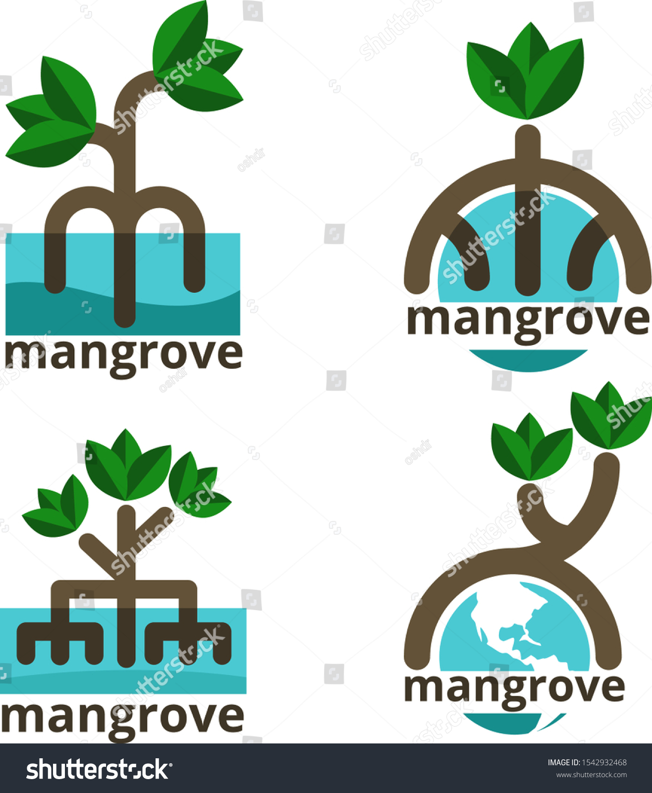 Mangrove Tree Logo Vector Eps10 Stock Vector (Royalty Free) 1542932468