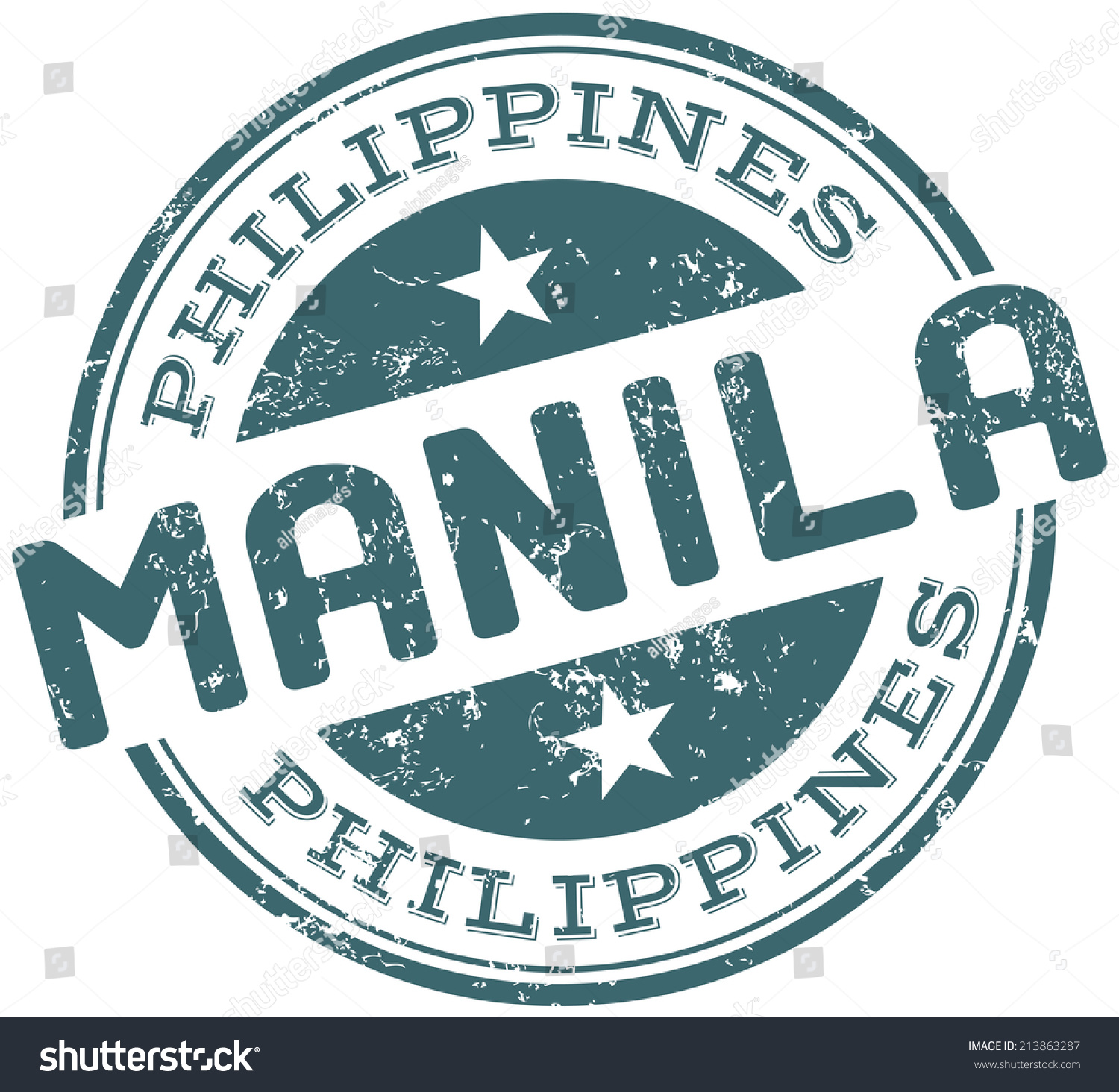 Manila Stamp Stock Vector (Royalty Free) 213863287