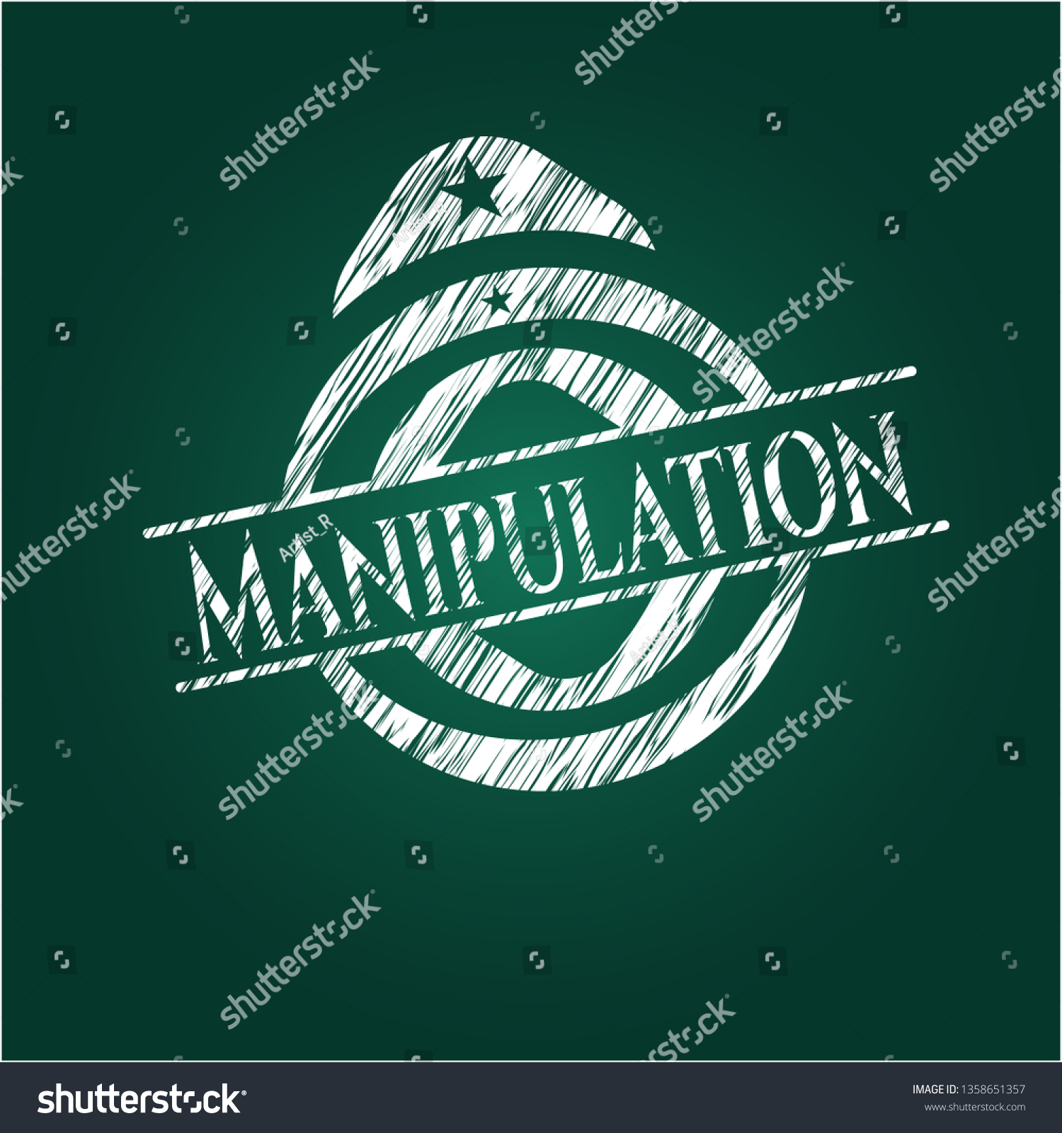 Manipulation On Blackboard Stock Vector (Royalty Free) 1358651357 ...