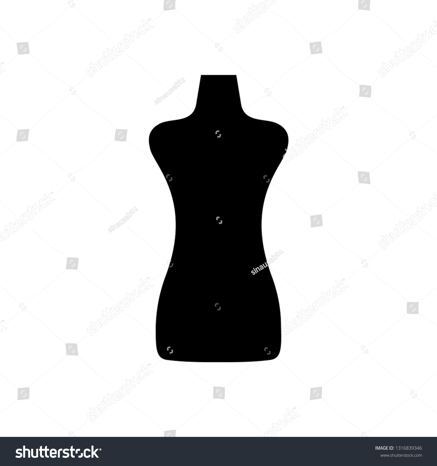 Mannequin Icon Vector Stock Vector (Royalty Free) 1316839346 | Shutterstock