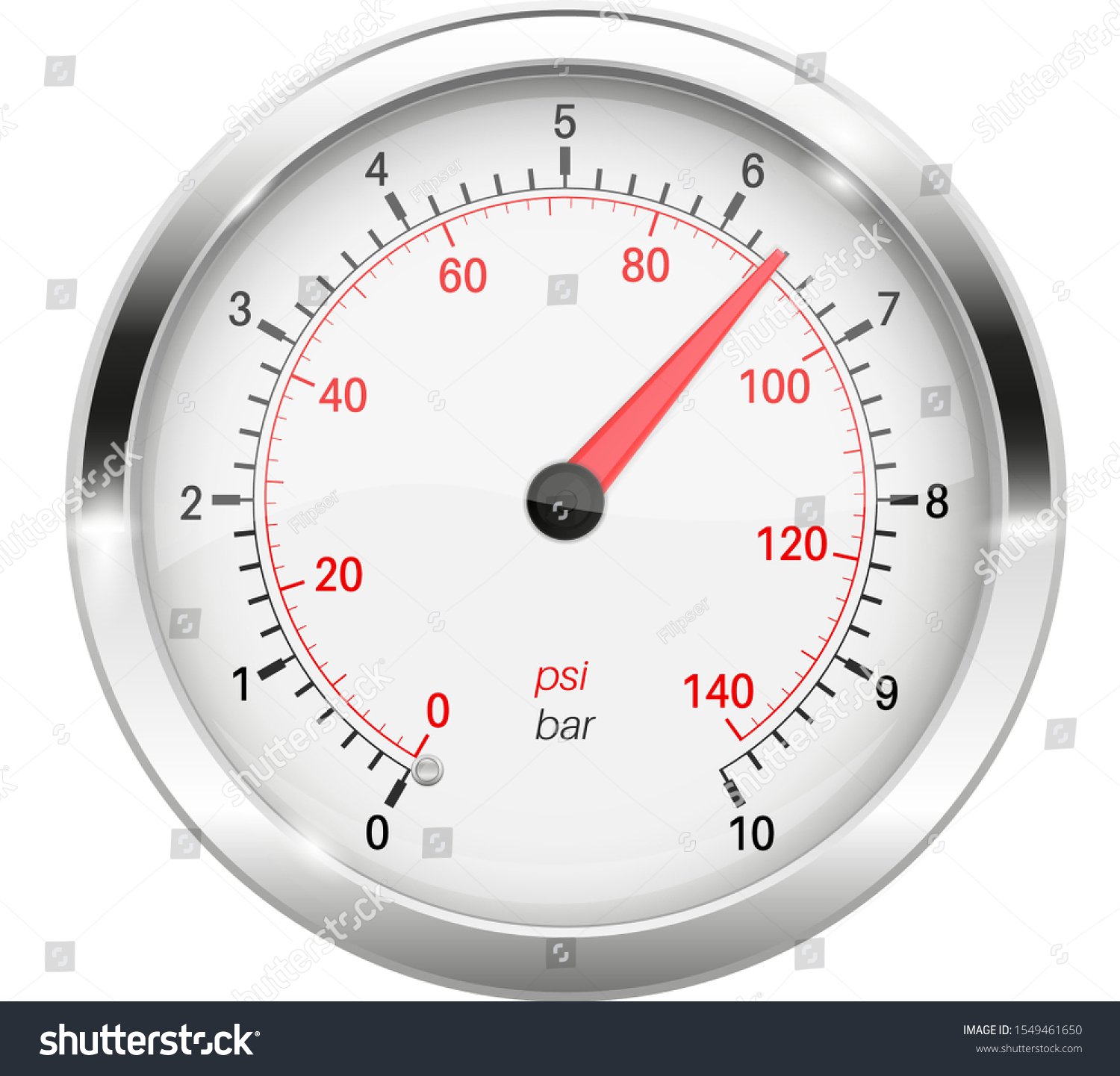 Manometer 3d Vector Illustration Isolated On Stock Vector (Royalty Free ...