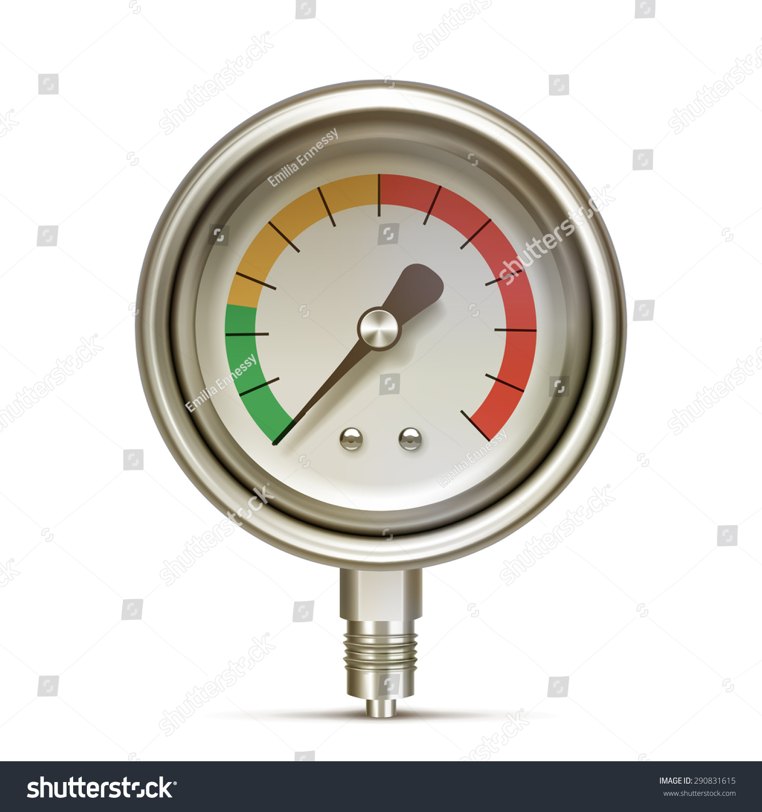Manómetro, manómetro de presión: vector de stock (libre de regalías ...